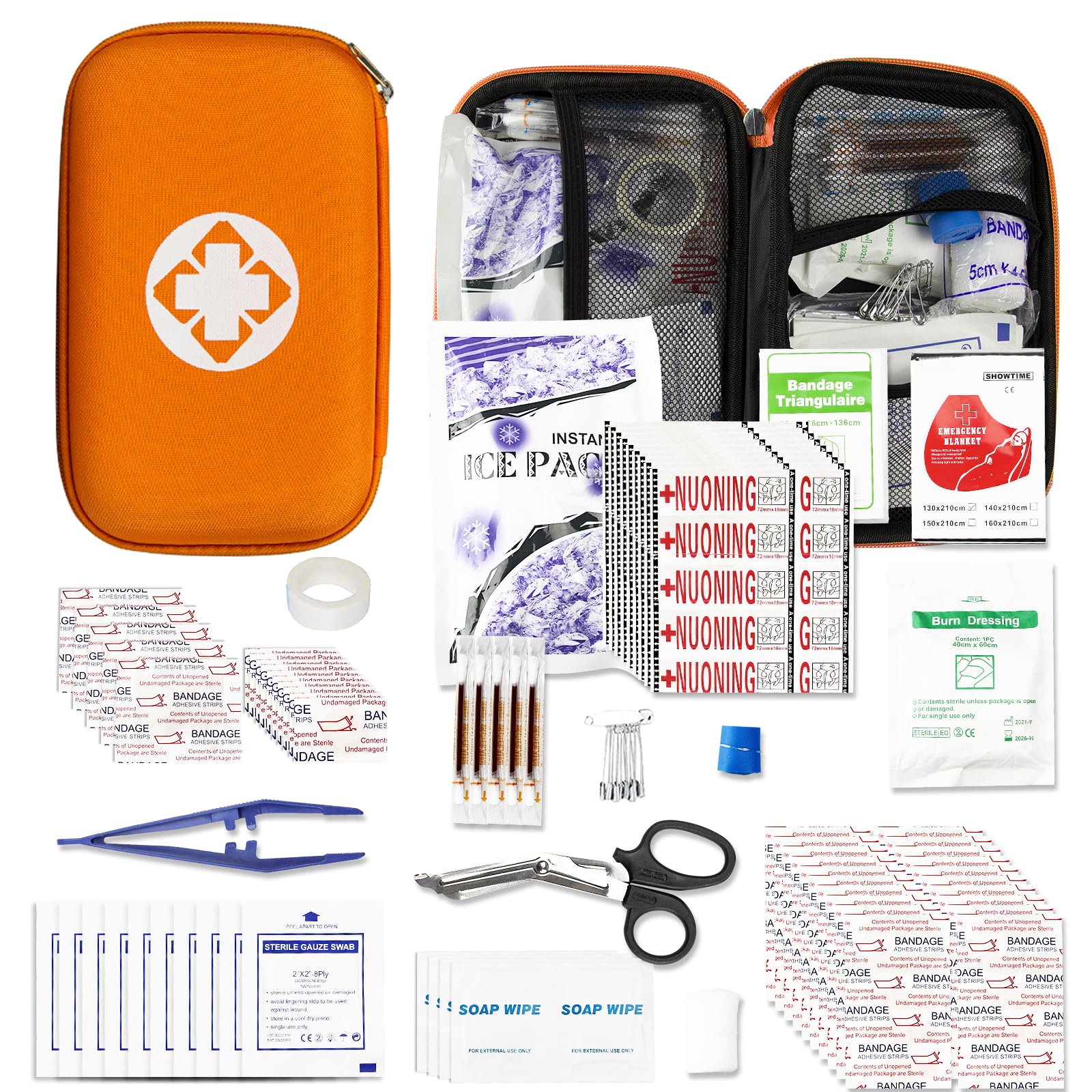 Amazon.com: 275Pcs Travel First Aid Kits for Car Emergency Preparedness ...