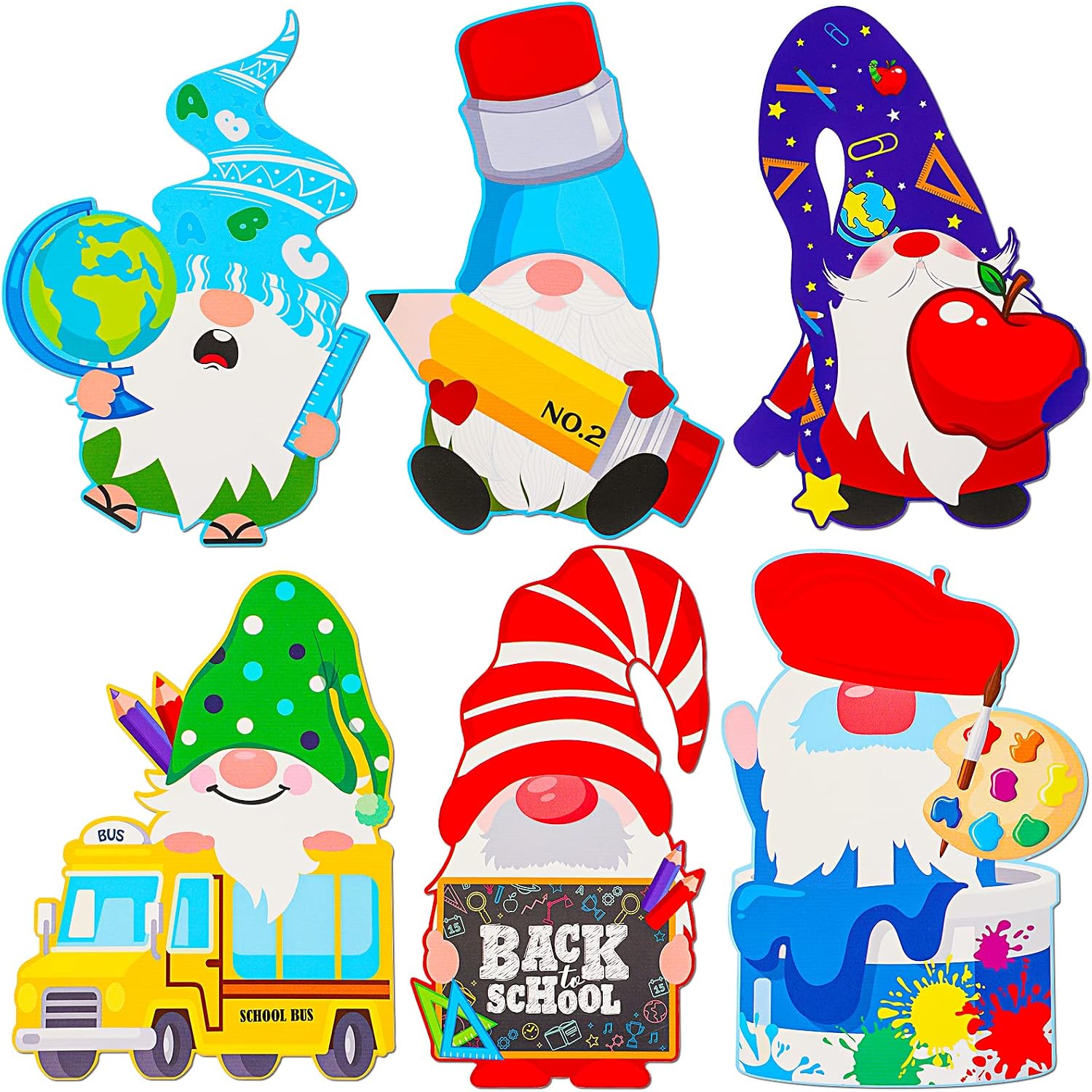 Amazon.com: 30 Pieces Back to School Gnomes Classroom Decorations Wall ...