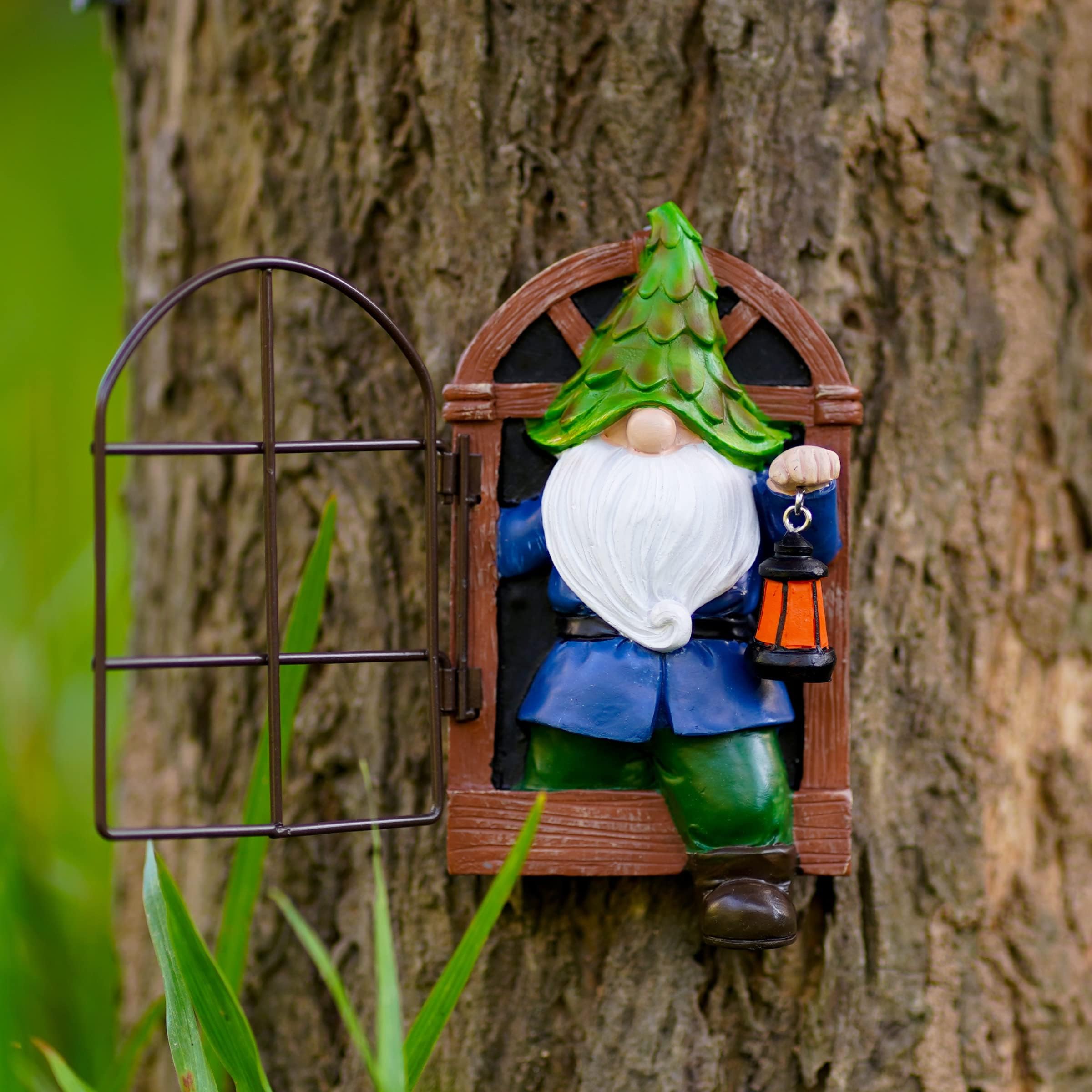 Amazon.com : Large Elf Gnomes Climbing Tree Hugger Decor, Gnomes Garden ...