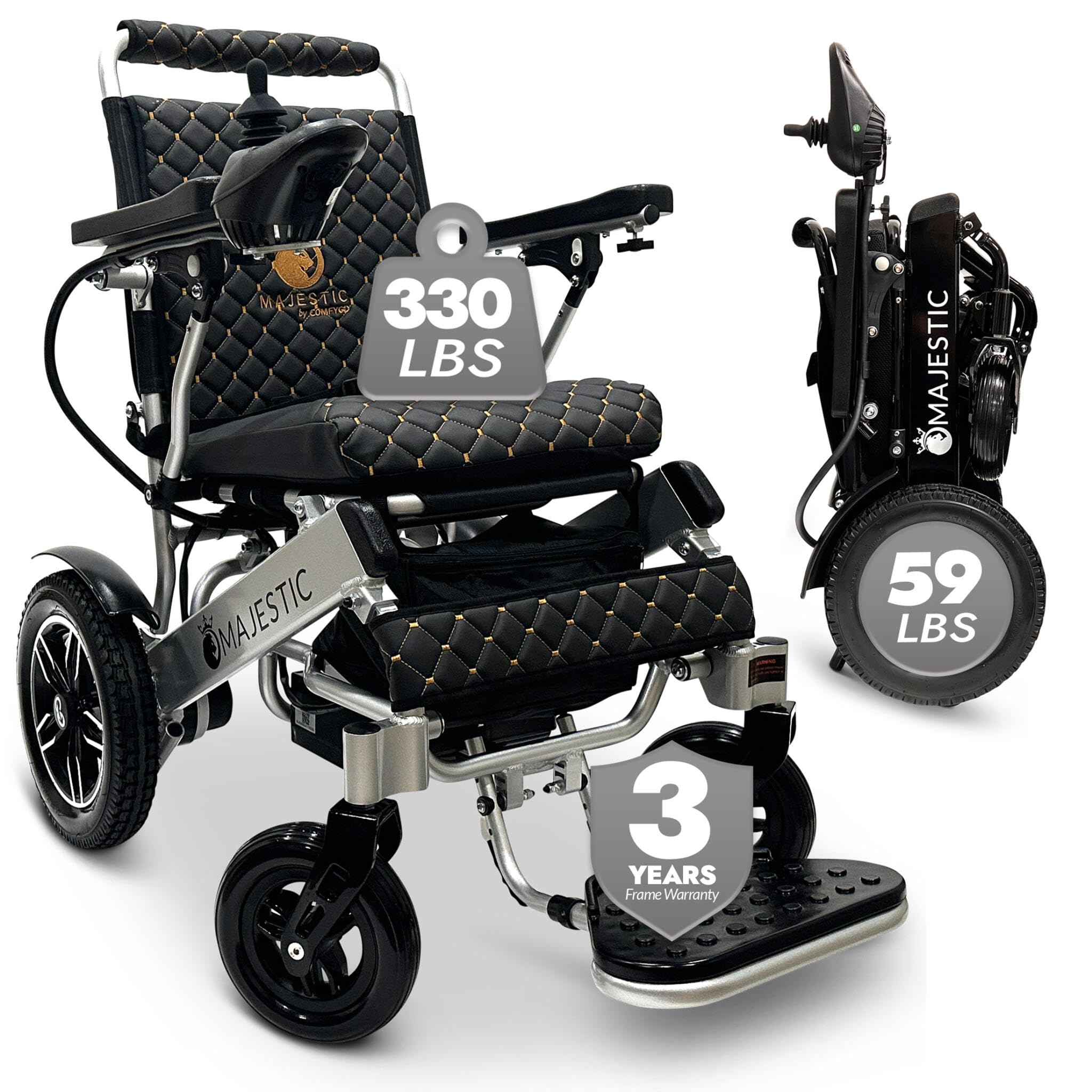 Amazon.com: Majestic IQ-8000 Plus Lightweight Electric Wheelchair - 20 ...