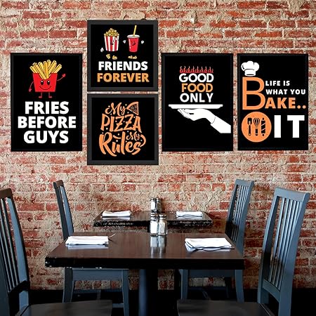 Relanta- Food/Cafe's Wall Posters Frame -Food theme wall posters frames ...