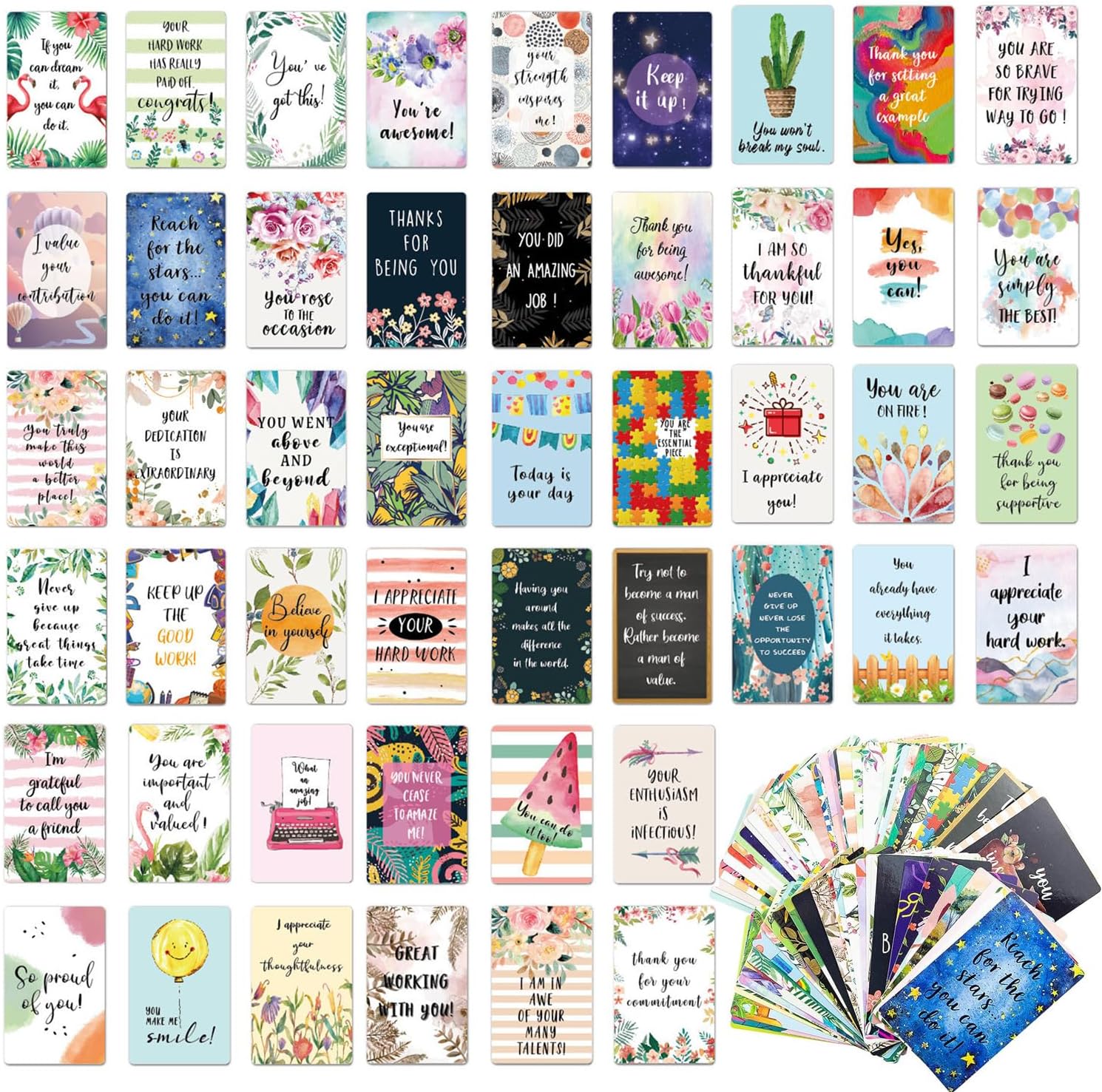 72Pcs Motivational Encouragement Quote Cards Inspirational Cards ...