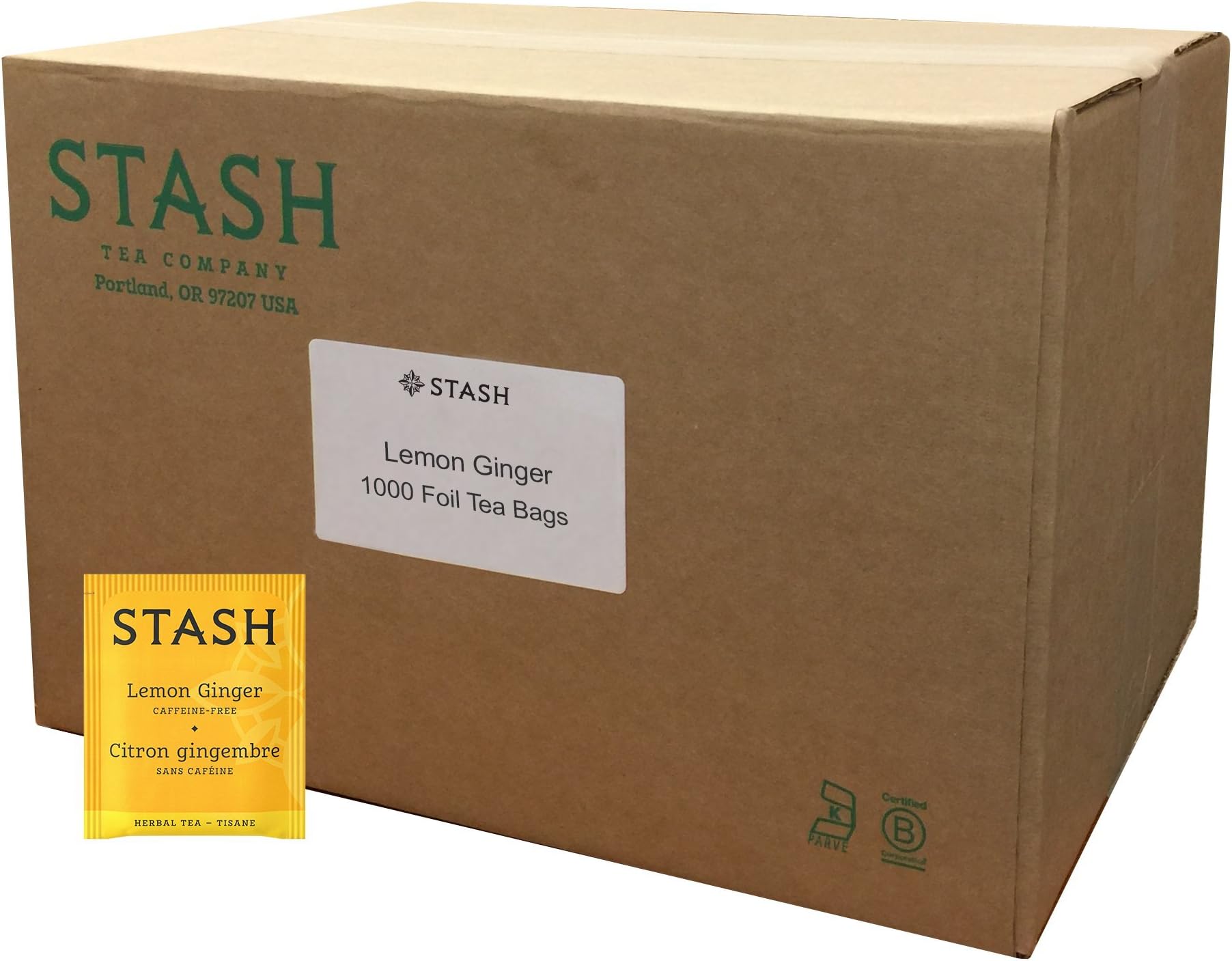 Amazon.com : Stash Tea Lemon Ginger Herbal Tea - Naturally Caffeine ...