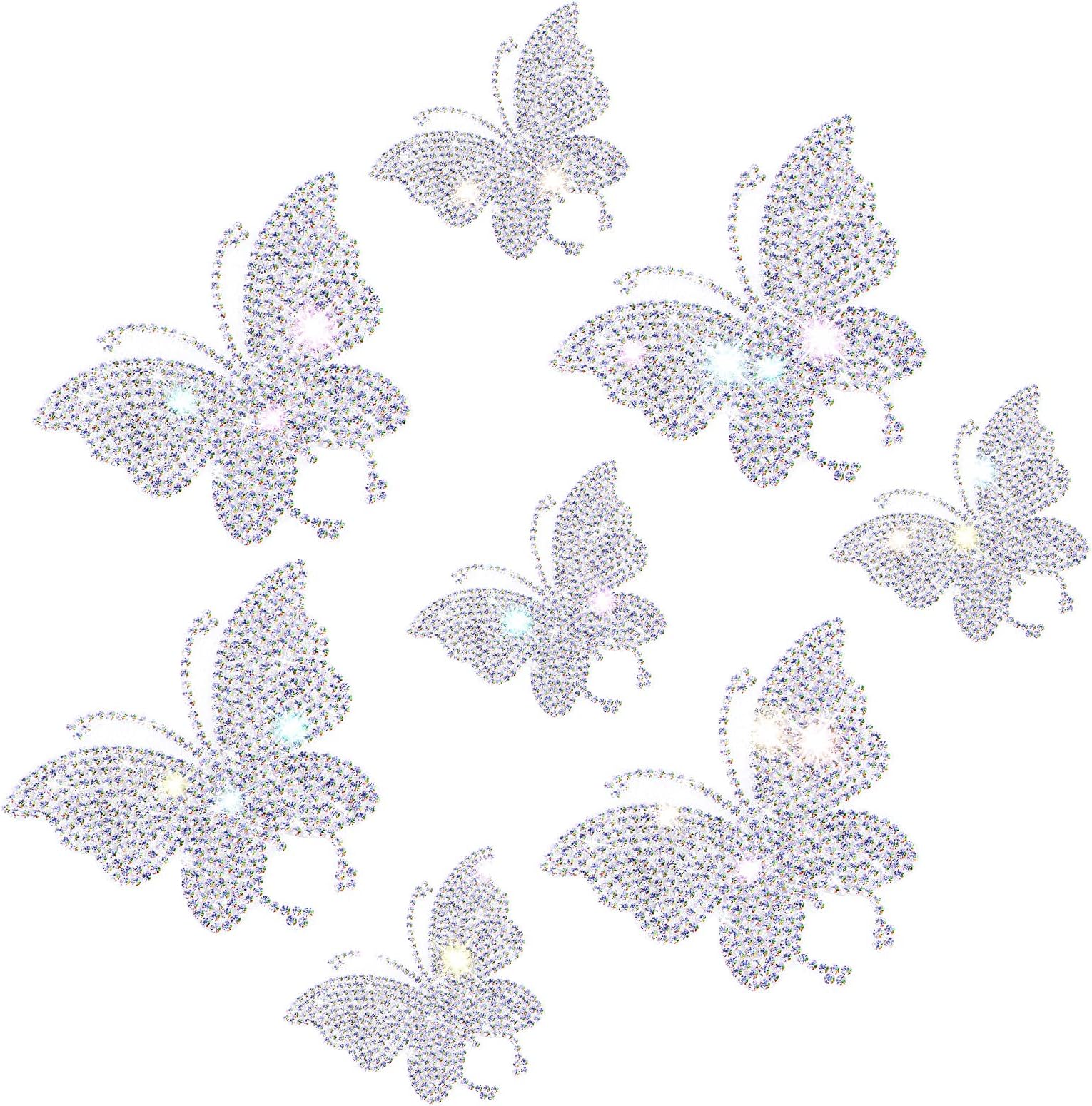 Amazon.com: MAKTEM 4 Butterfly Transparent Decals, Spring and Summer ...
