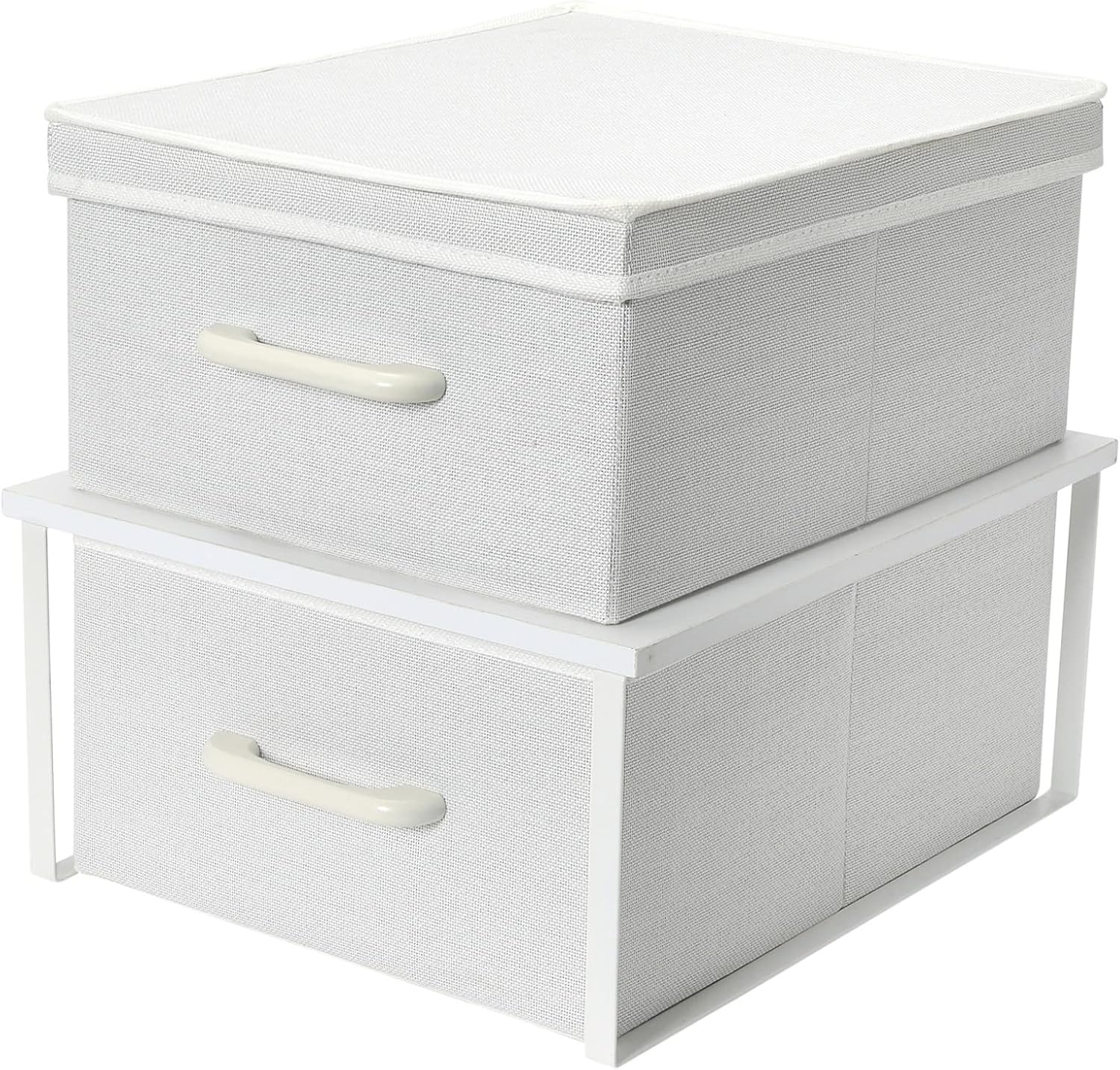 Amazon.com - Household Essentials Stacking Storage Boxes with Laminate ...