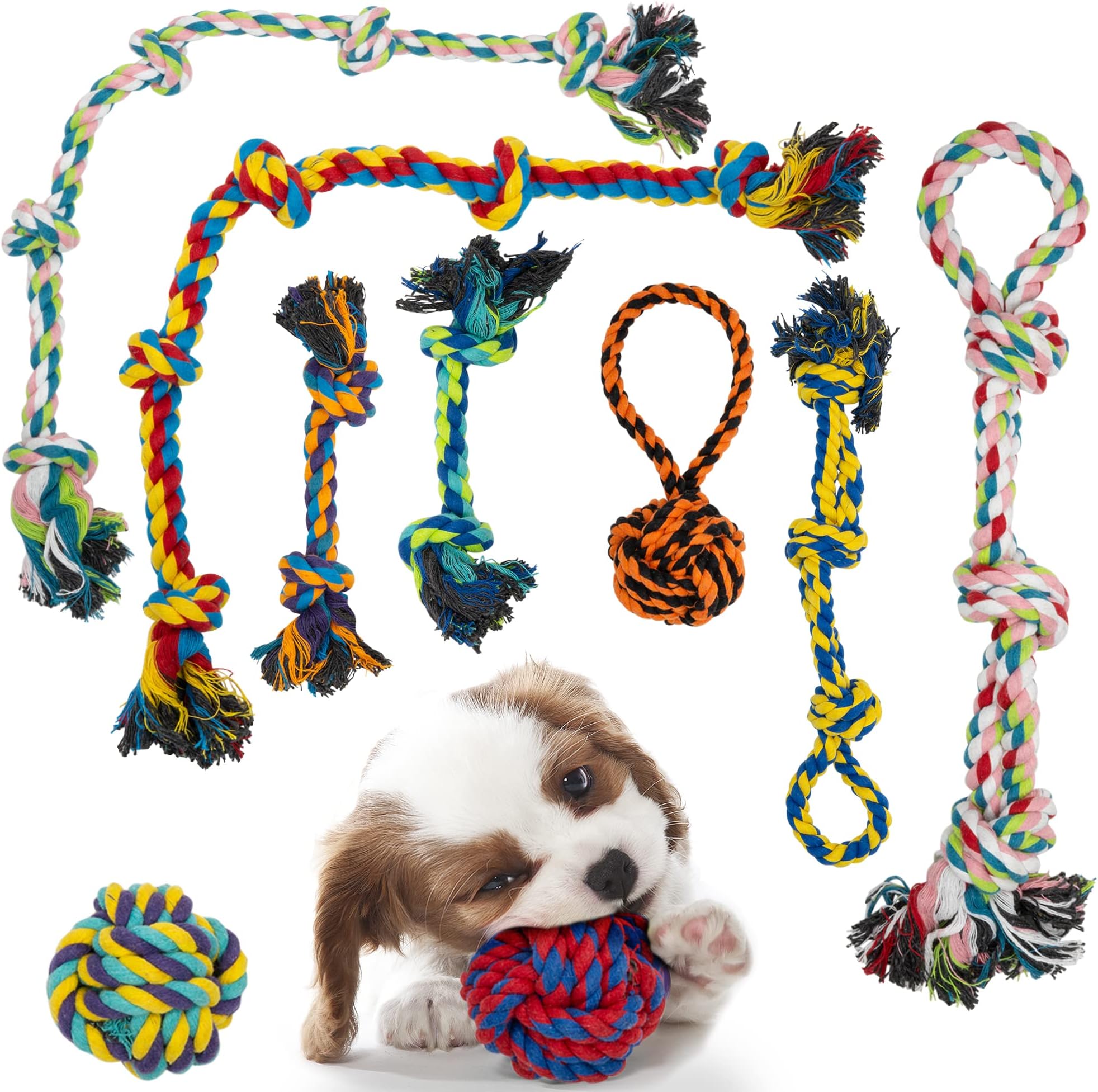 Aitmexcn Dog Rope Toys for Large/Medium Aggressive Chewers, Tough Rope ...