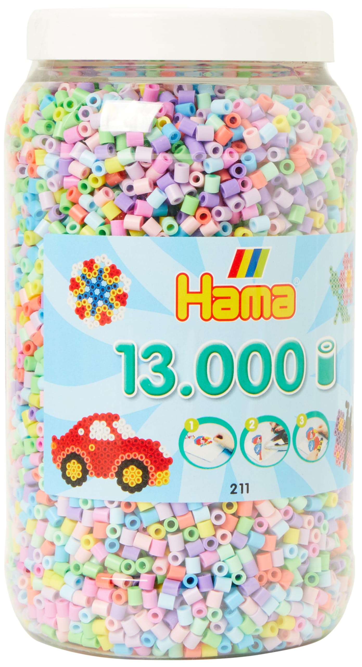 Hama Beads Pastel Mix in Tub : Amazon.co.uk: Toys & Games