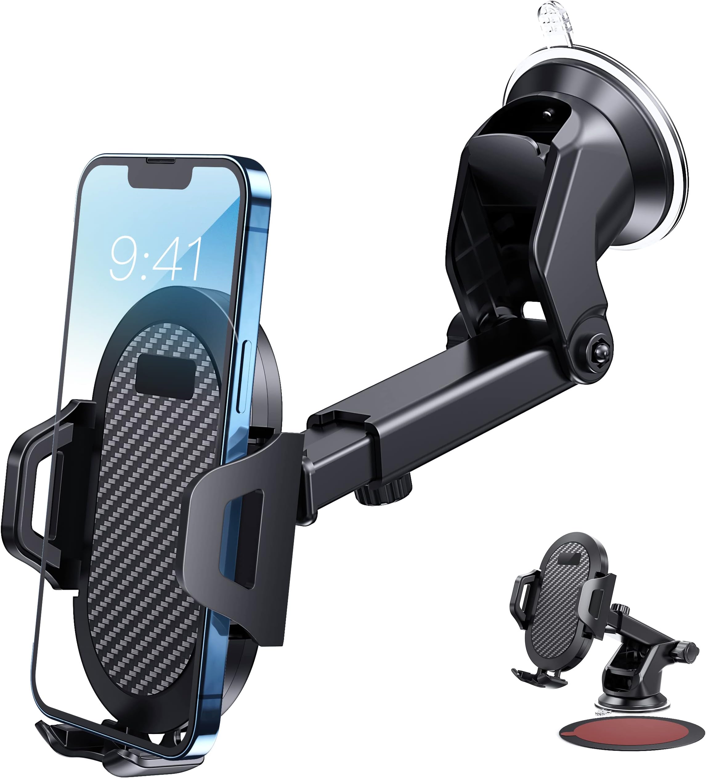 LOLBIU Car Phone Holder[Military-Grade Suction] 4 in 1 Mobile Phone ...