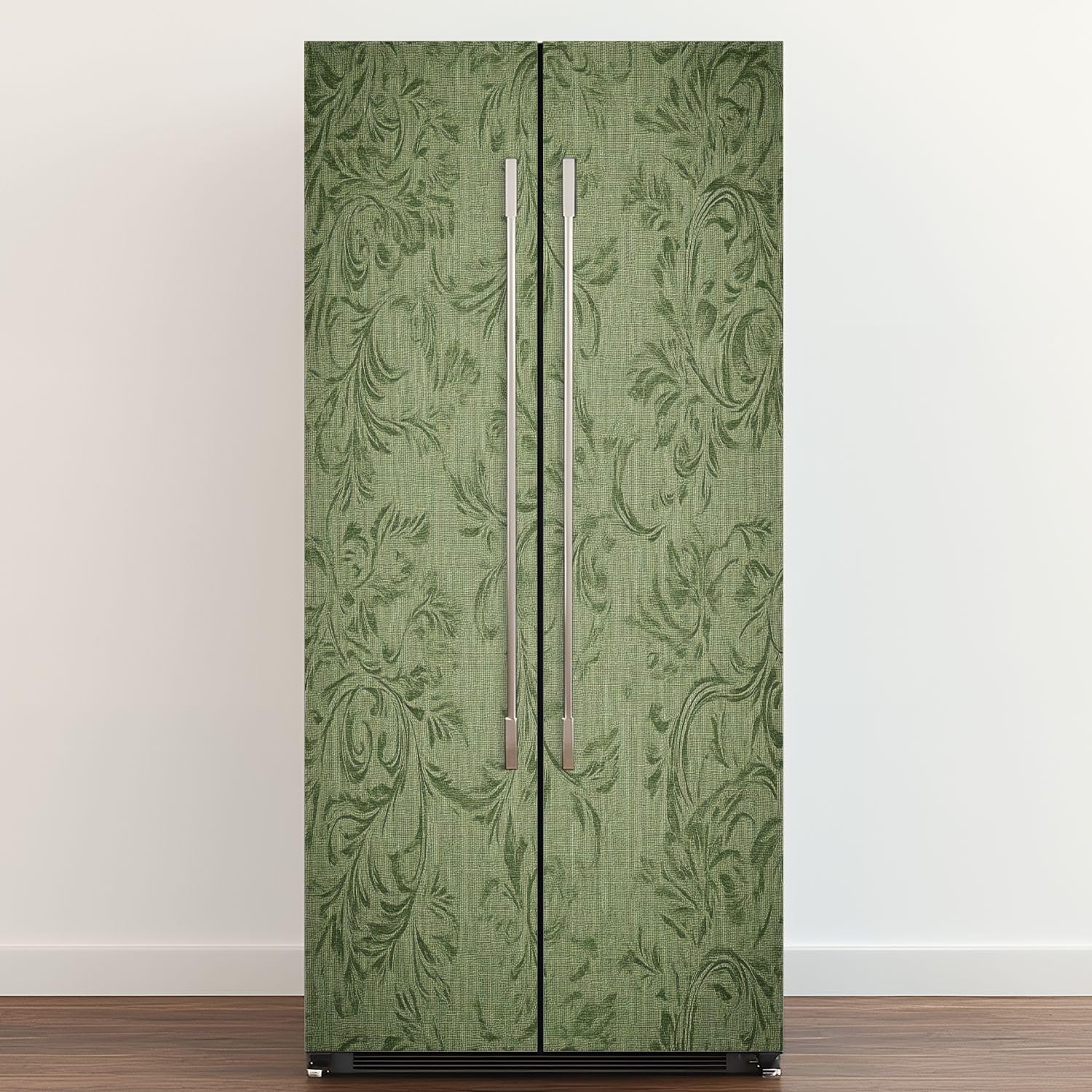 Amazon.com: Self Adhesive Vinyl Refrigerator Wrap Faded Paper Floral ...
