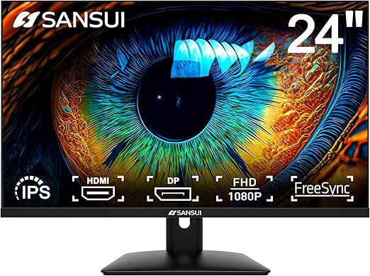 Amazon.com: SANSUI 24 inch Monitor IPS FHD 1080P Computer Monitor 75Hz ...