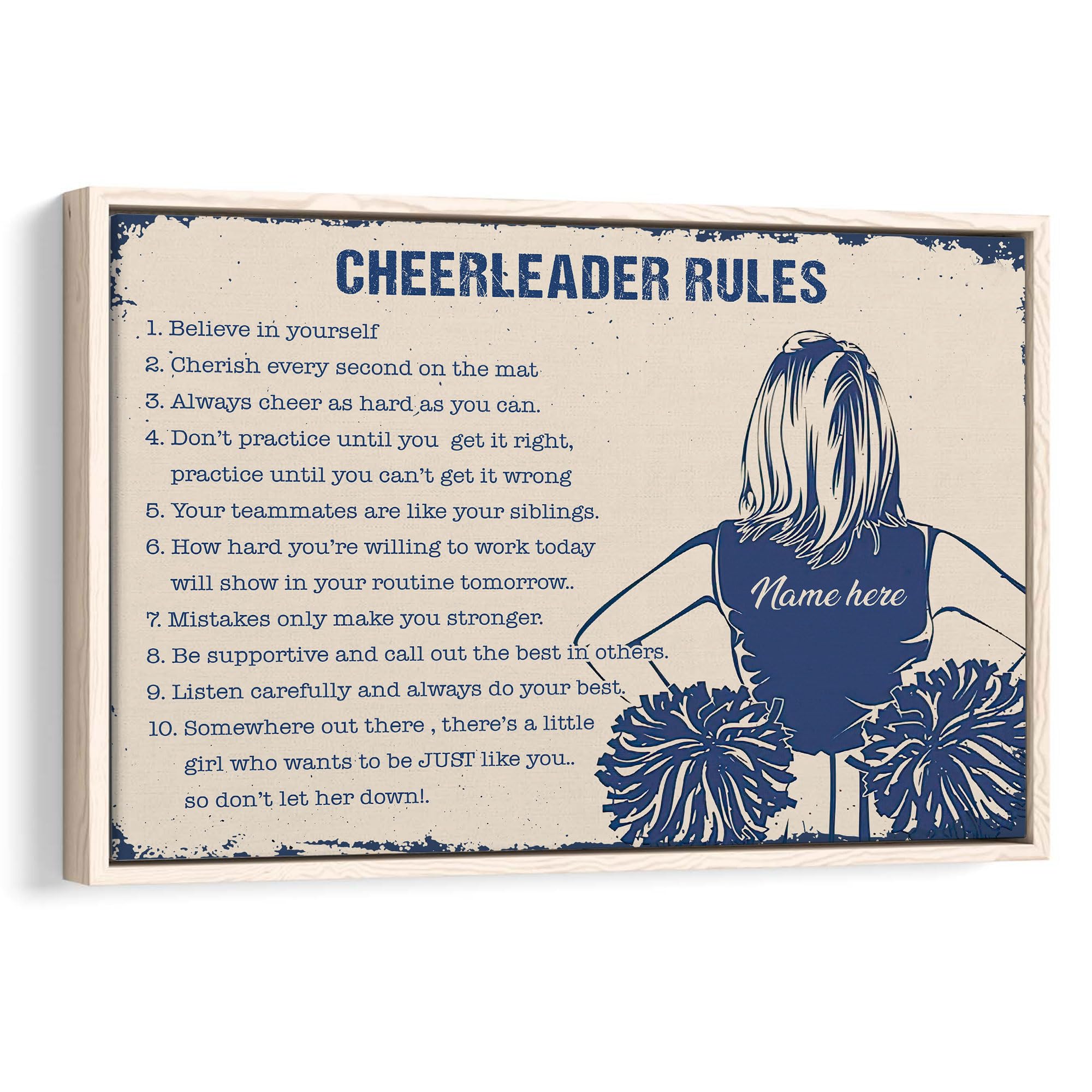 Amazon.com: Personalized Cheerleading Poster & Framed Canvas ...