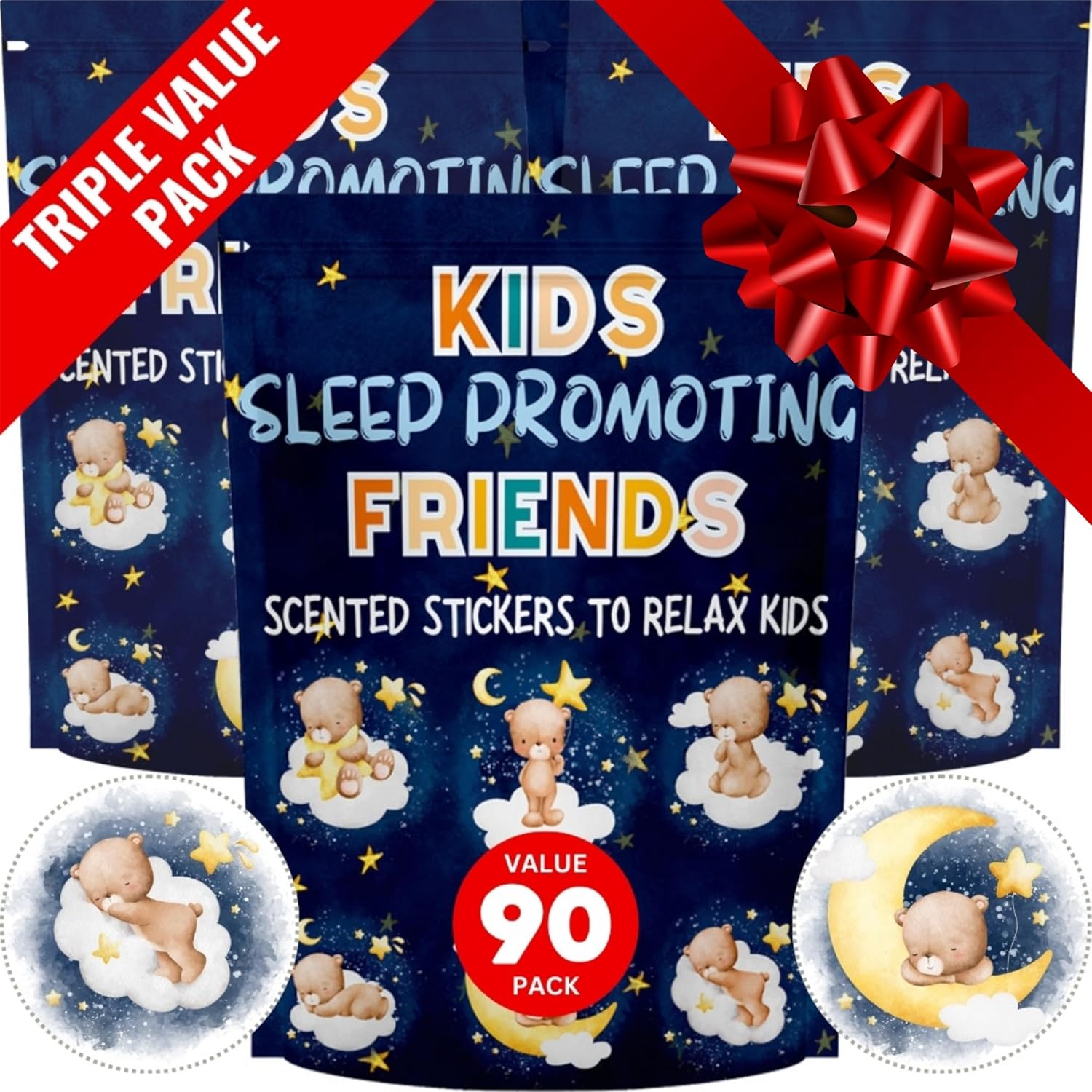 Sleep Promoting Stickers for Kids and Adults (90 Pack) - All Natural ...
