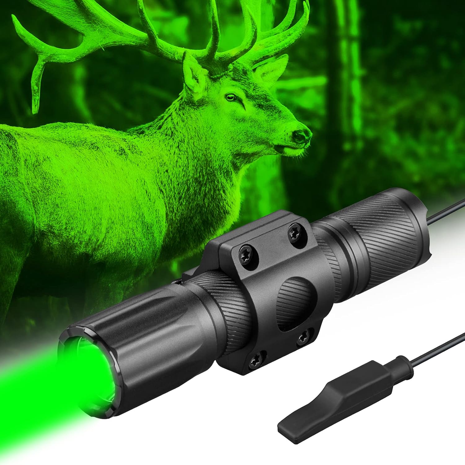 Amazon.com: ANEKIM HL25 Green Hunting Flashlight Kit - 1300 High Lumen ...