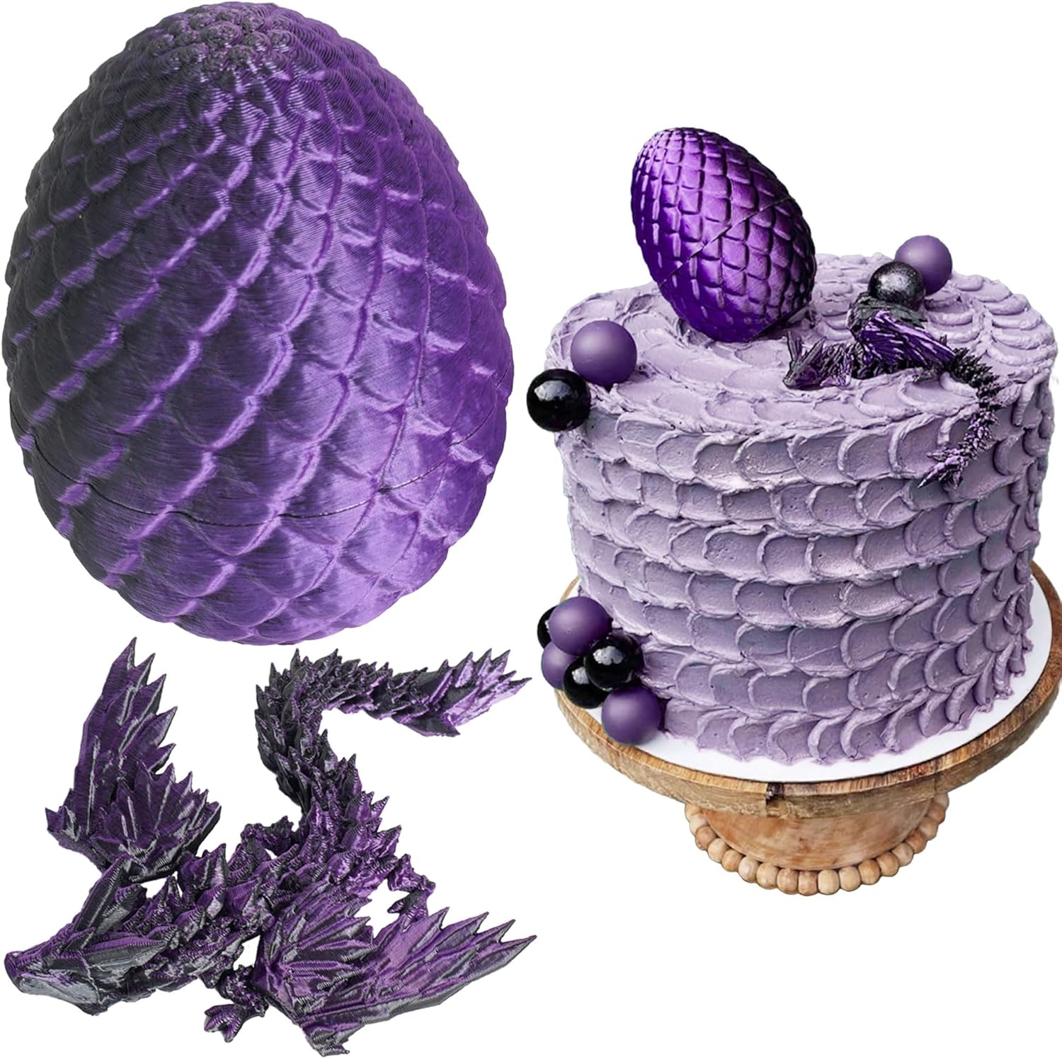 Amazon.com: 3D Printed Dragon Egg Fantasy Dragon Cake Topper Dragon ...