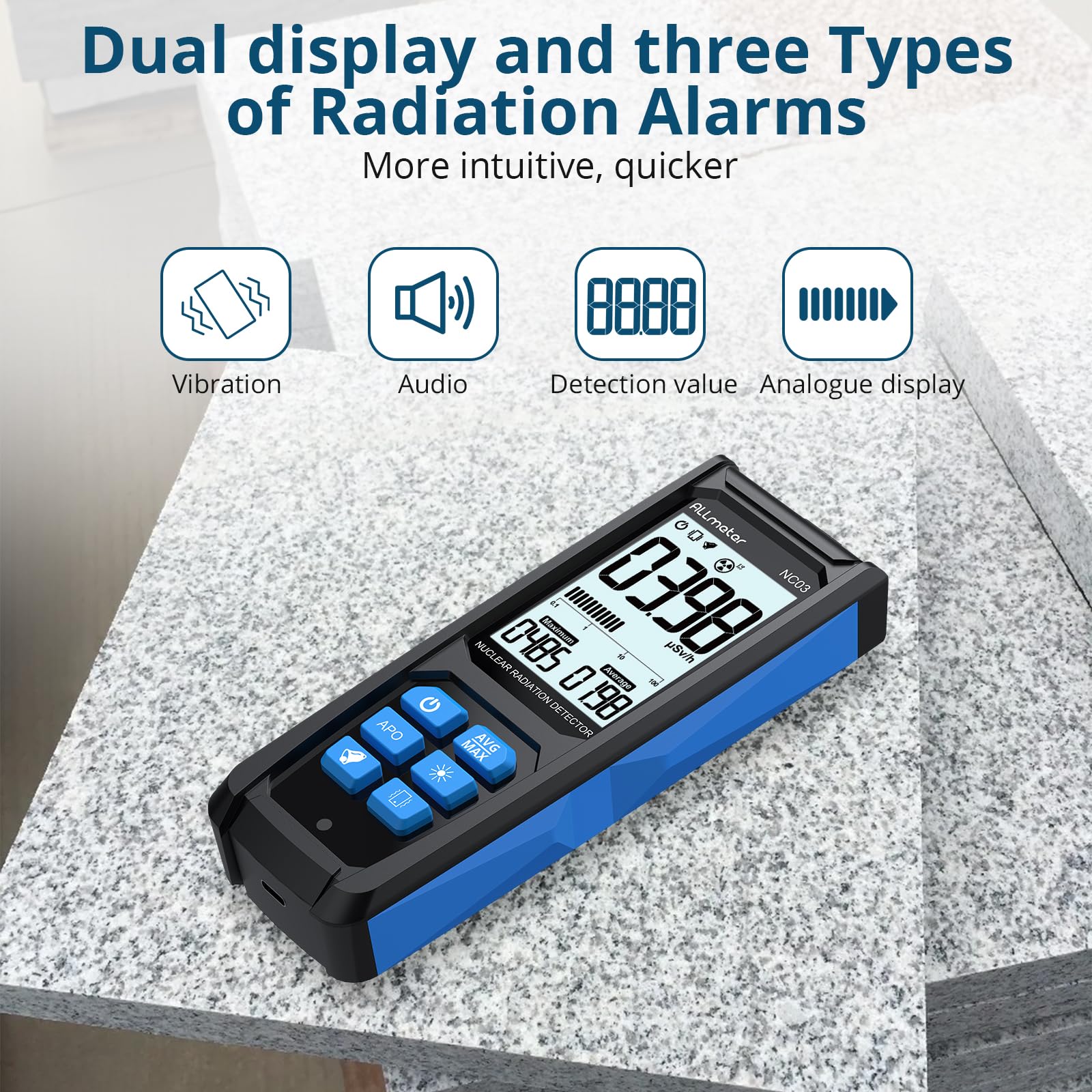 Snapklik.com : ALLmeter Geiger Counter Nuclear Radiation Detector ...