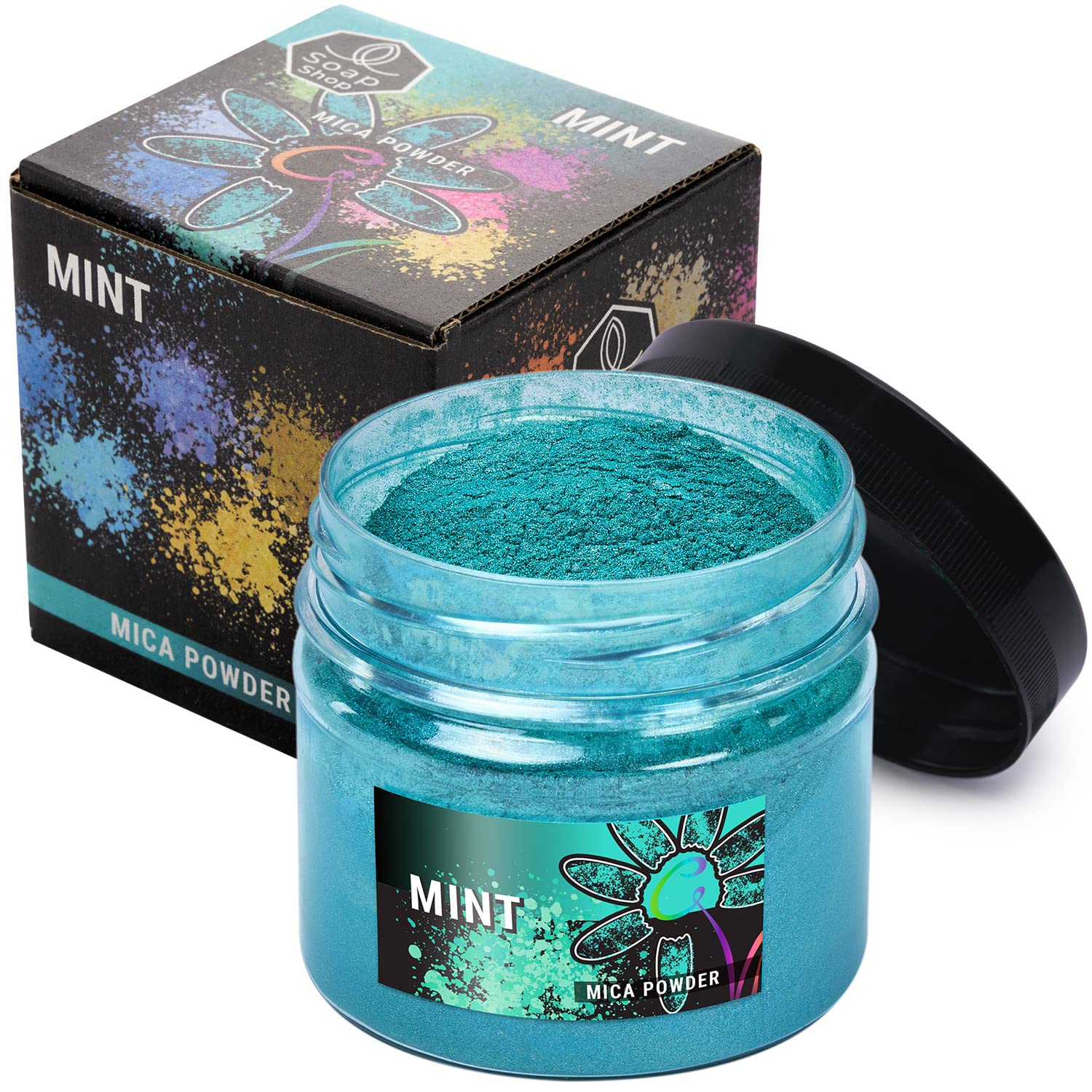 Amazon.com: Mica Powder (Mint) 2 oz - Soap Making Dye - Single Color ...