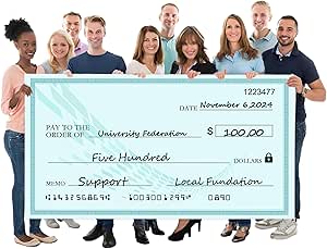 Amazon.com: 30" x 16" Dry Erase Giant Check | Large Fake Check - Big ...