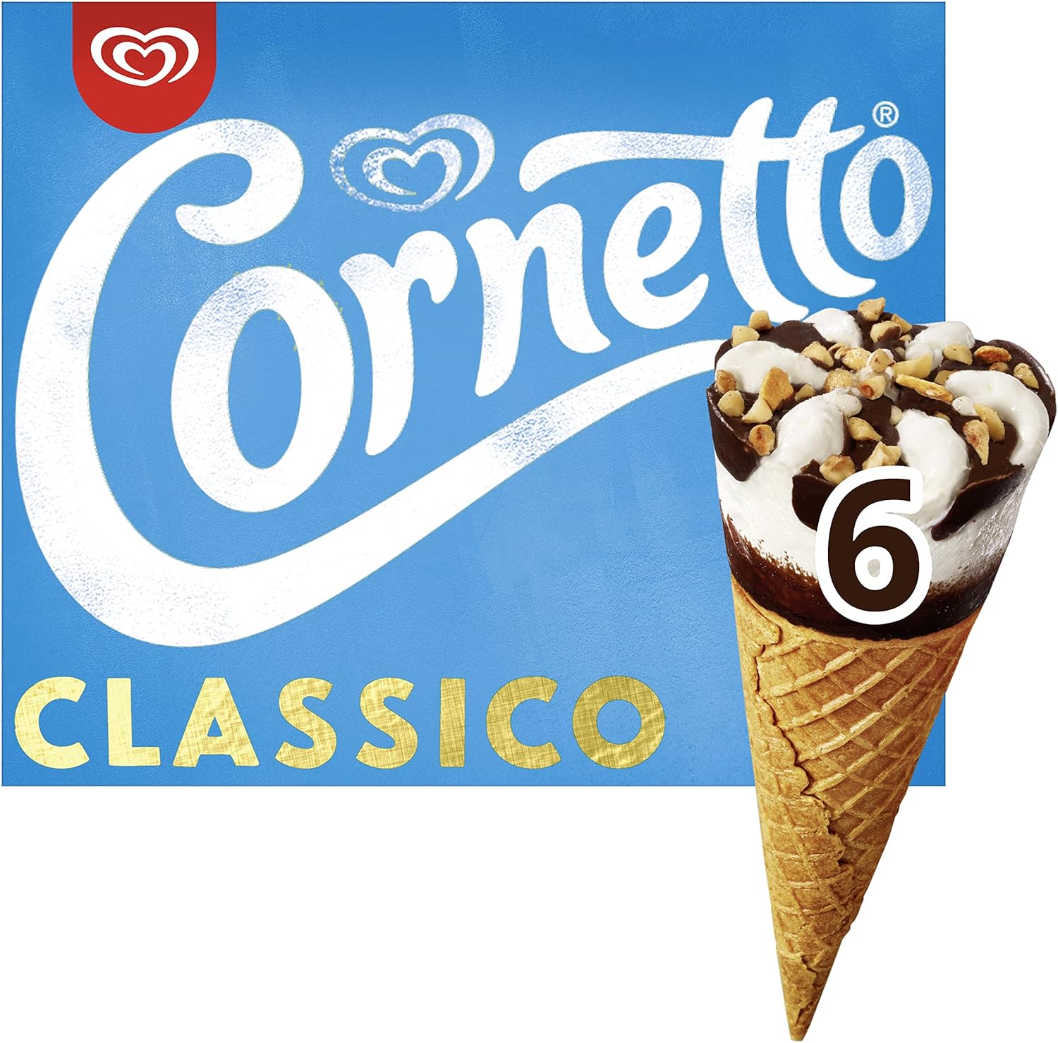 Cornetto 6 Classico Ice Cream Cone, Pack of 6 : Amazon.co.uk: Grocery