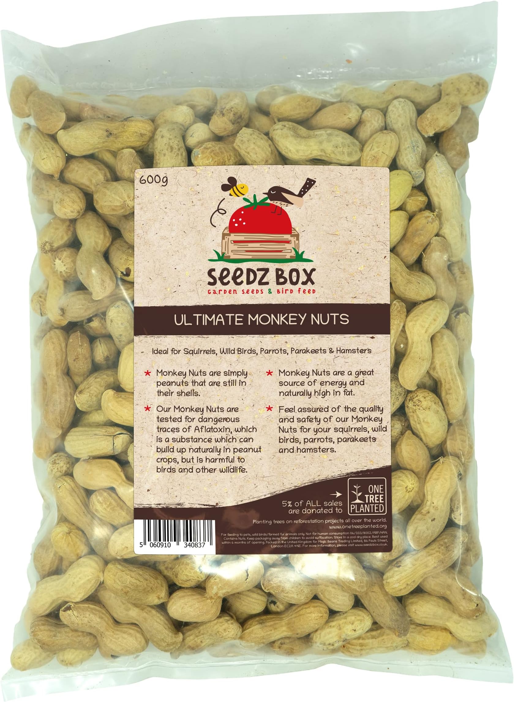 Monkey Nuts In Shells Large Bag - Johnston & Jeff 12.5Kg (Tp)(Shell) : Amazon.co.uk: Pet Supplies
