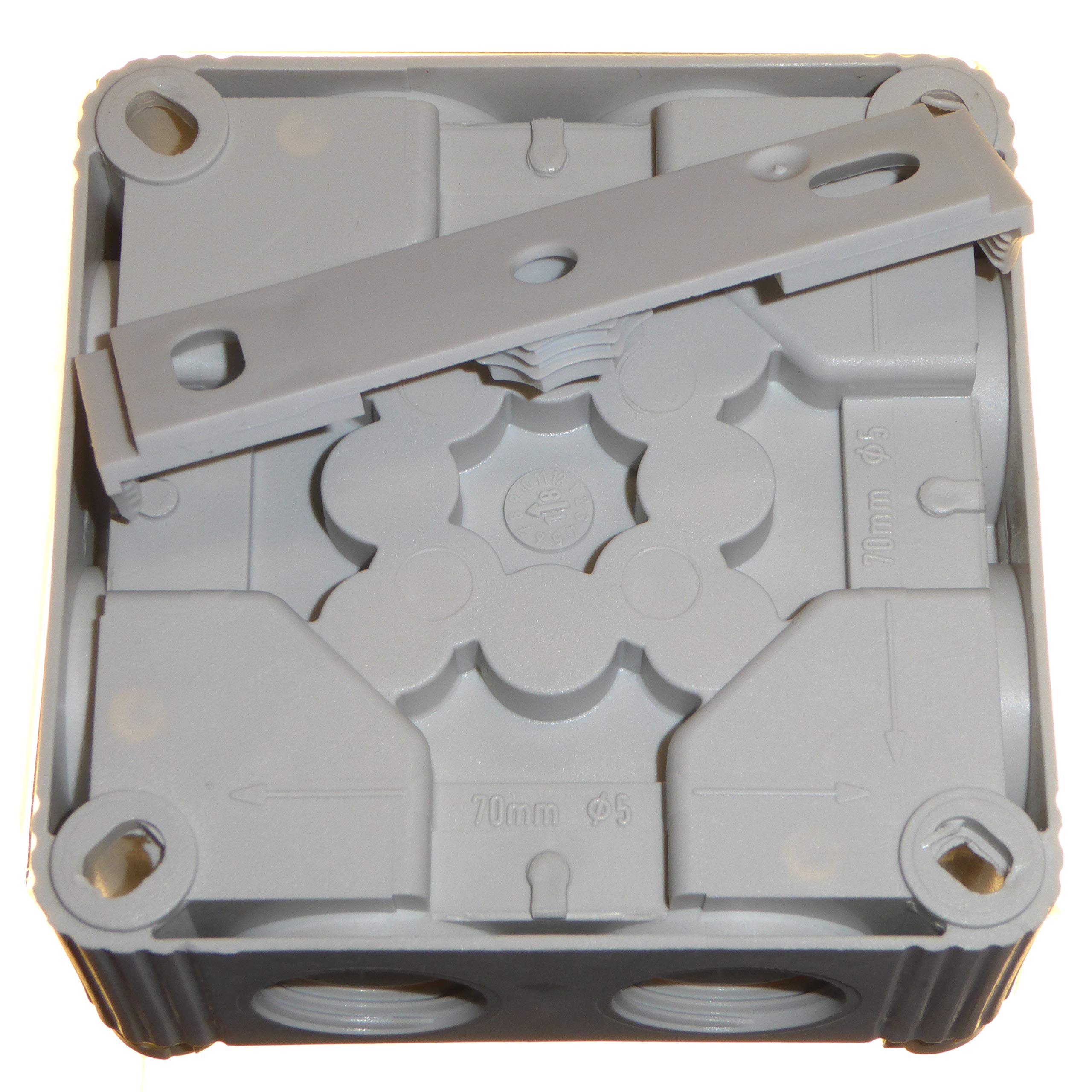 3 x Grey Wiska 308/5 Combi Junction Box with Pack of 10 x GLP20+ IP68 ...