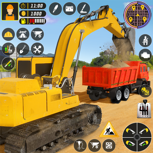 City Building Excavator Simulator Game - Construction Crane Driving ...