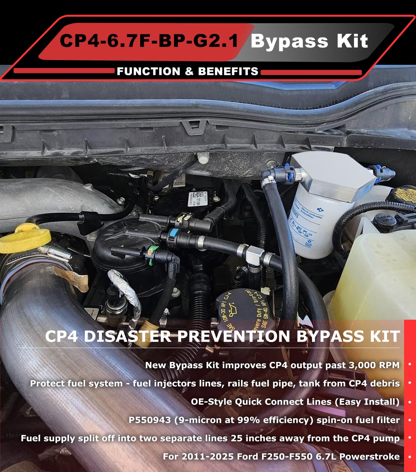 Ford Powerstroke Diesel CP4 Pump Protection Kit Camoo Gen 2.1 CP4 ...
