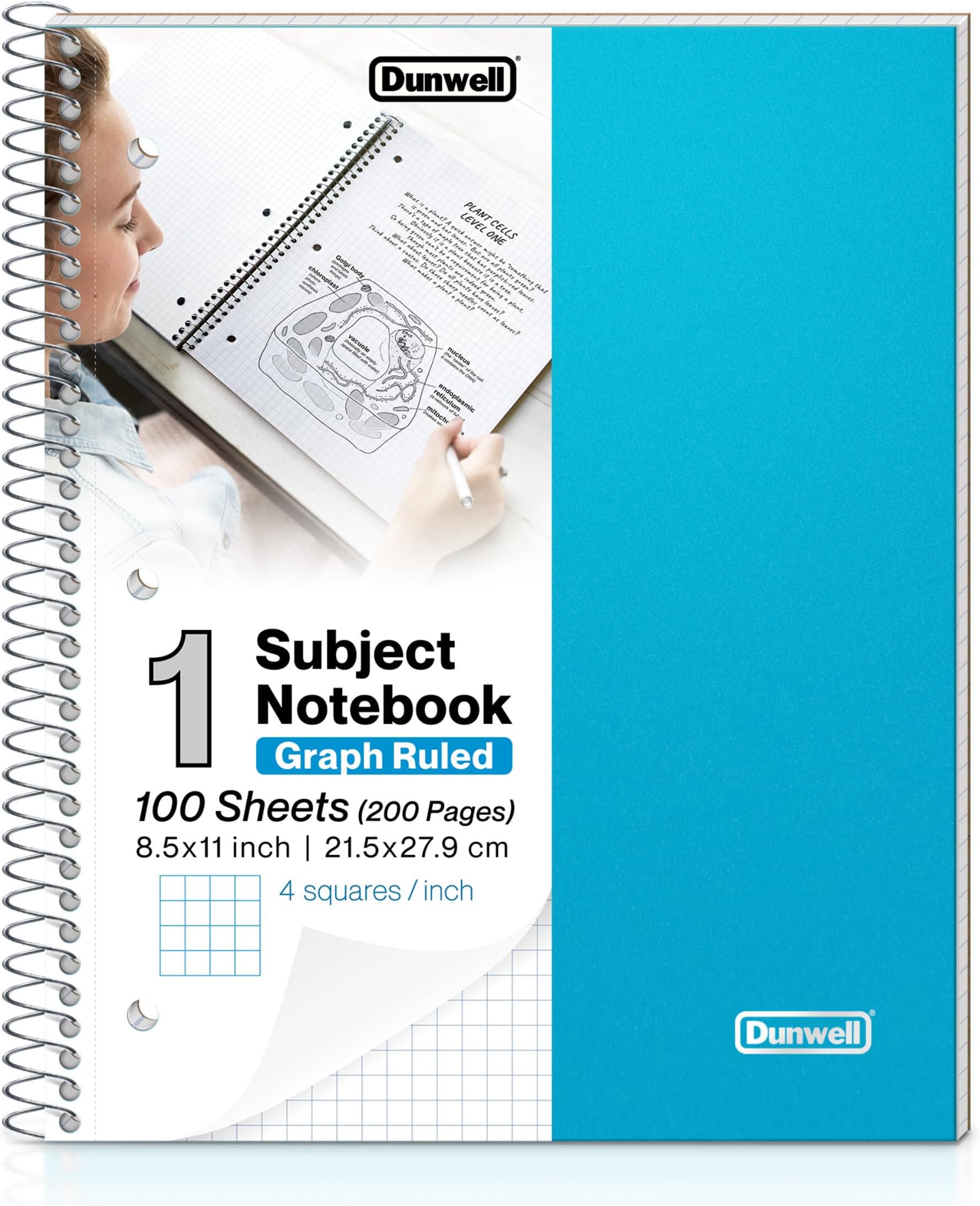 Amazon.com : Oxford Graph Paper Notebook - 8 X 10-1/2-1 Subject Pastel ...