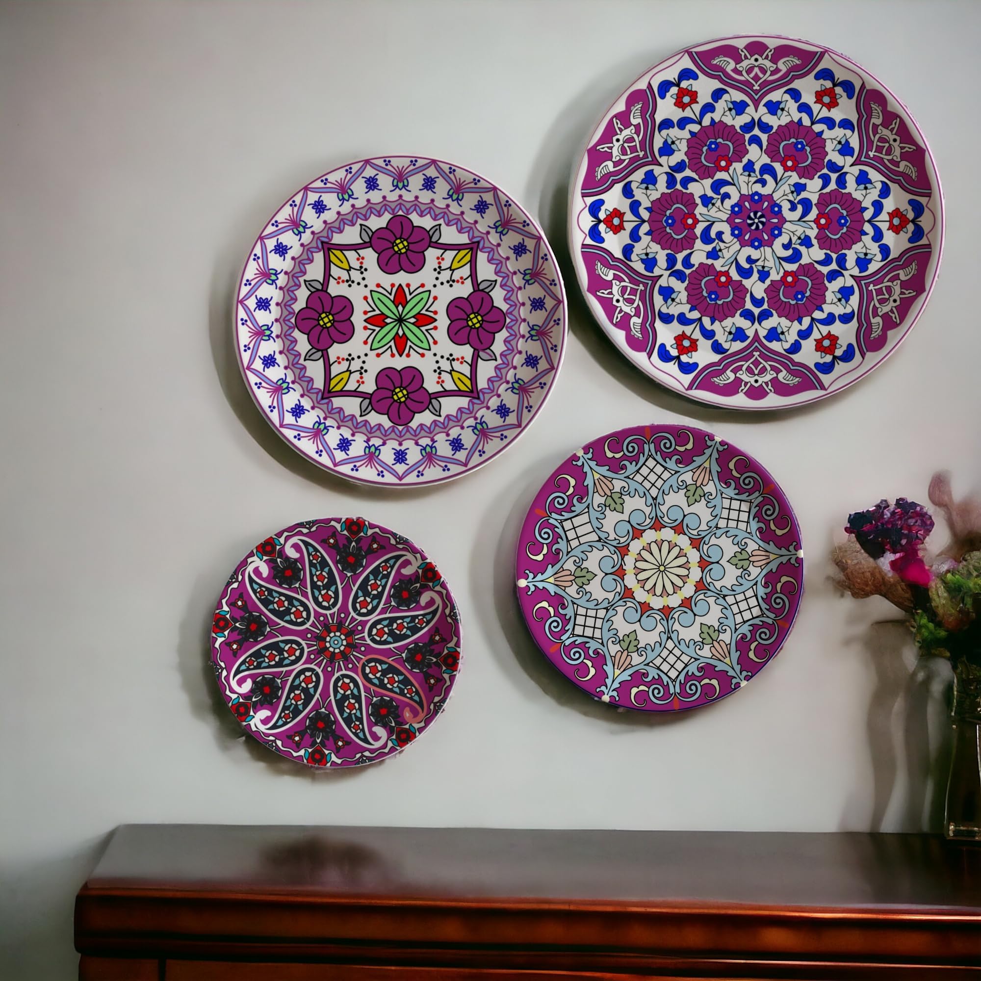 Buy Block Décor Real Art Wall Hanging Ceramic plate 7" (5 pcs set ...