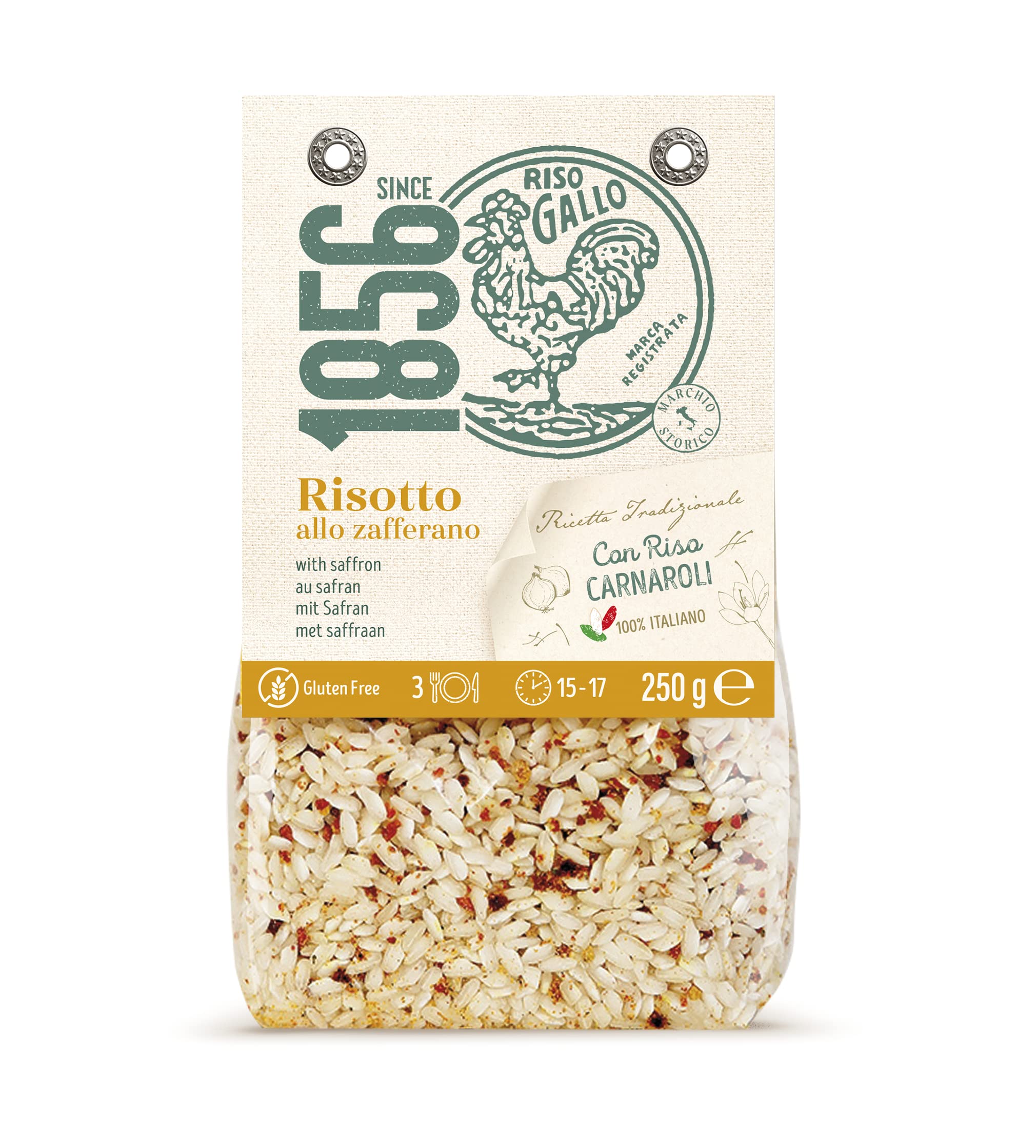 Riso Gallo 1856 Vegan Risotto with Saffron, 250 g (Pack of 1) : Amazon.co.uk: Grocery