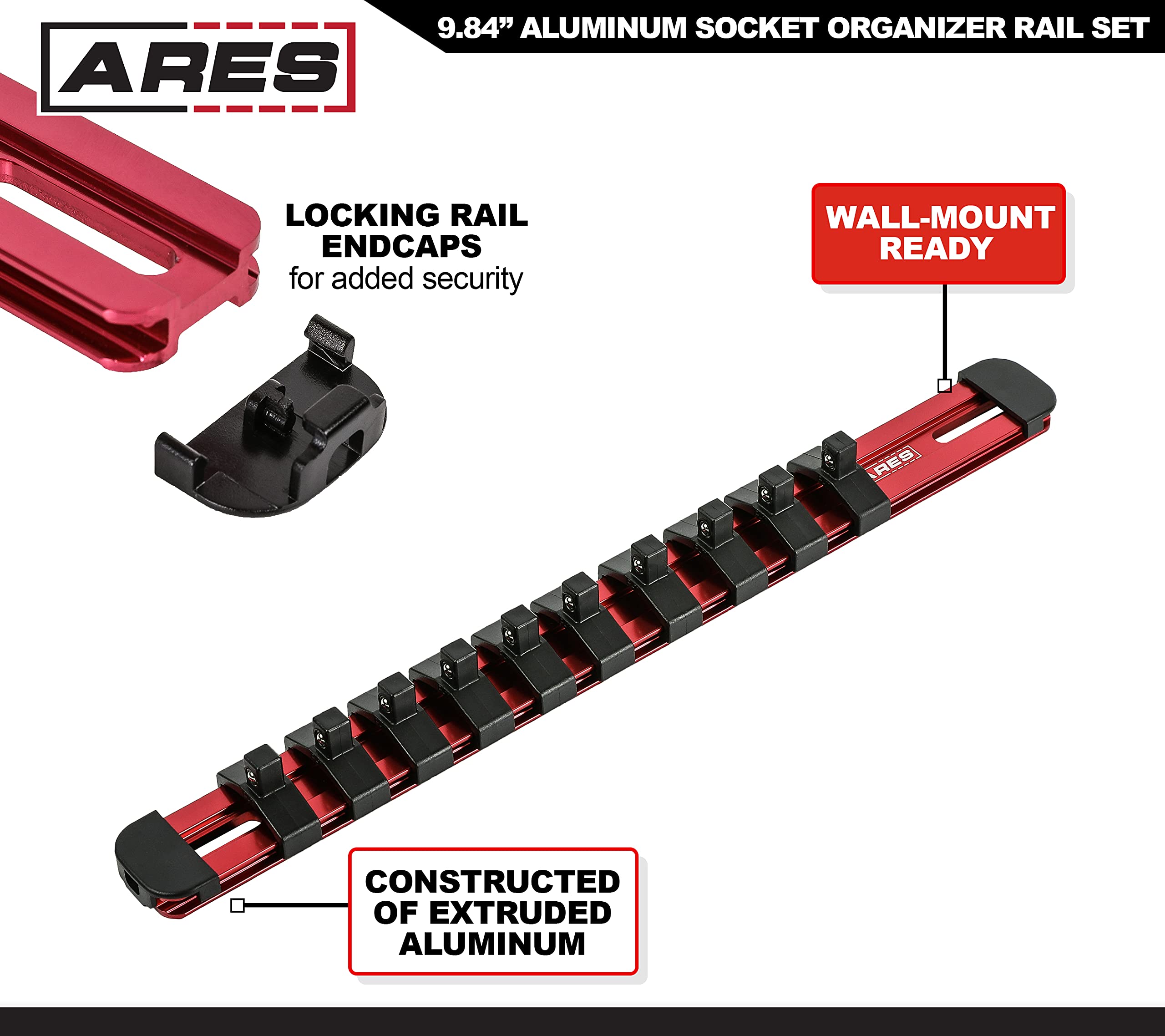 Snapklik.com : ARES 60099-3-Piece 1/4-Inch Drive 9.84-Inch Aluminum ...