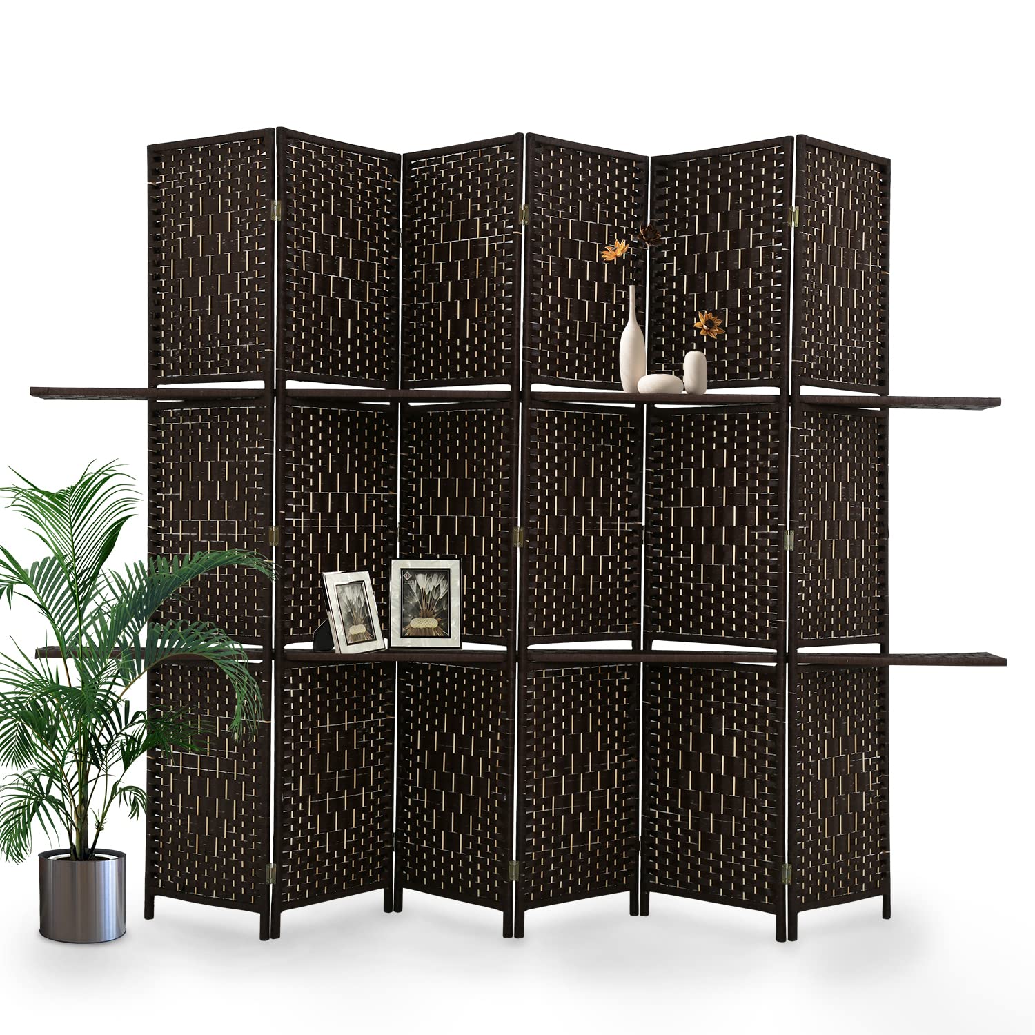 Amazon.com: Room Divider,6 Panels Folding Privacy Screen,Room Divider ...