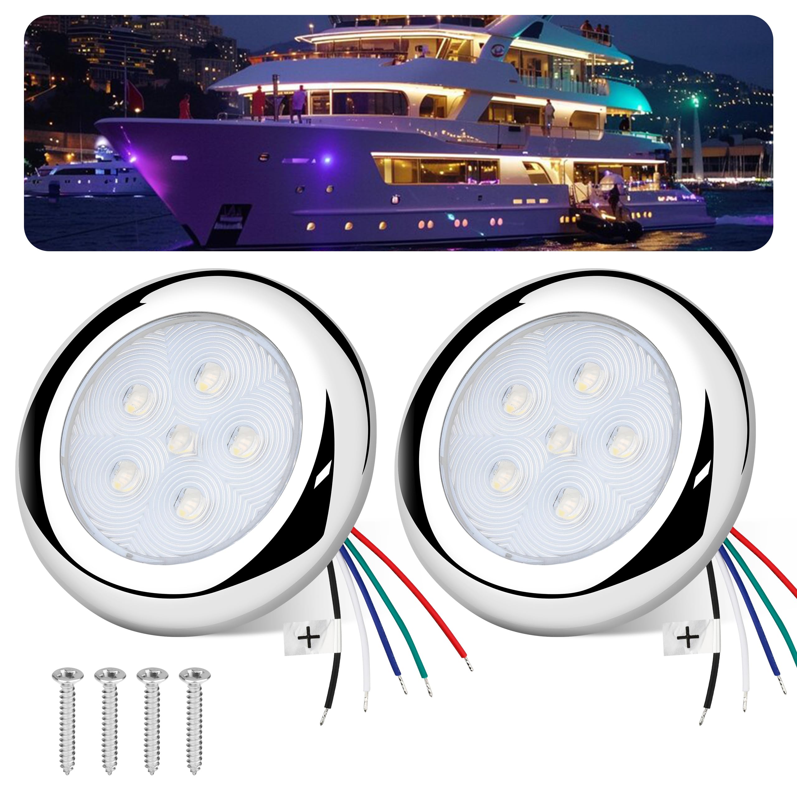 Pontoon Yacht Fishing LED Lighting RVZONE Marine LED Boat Lights - 12V ...