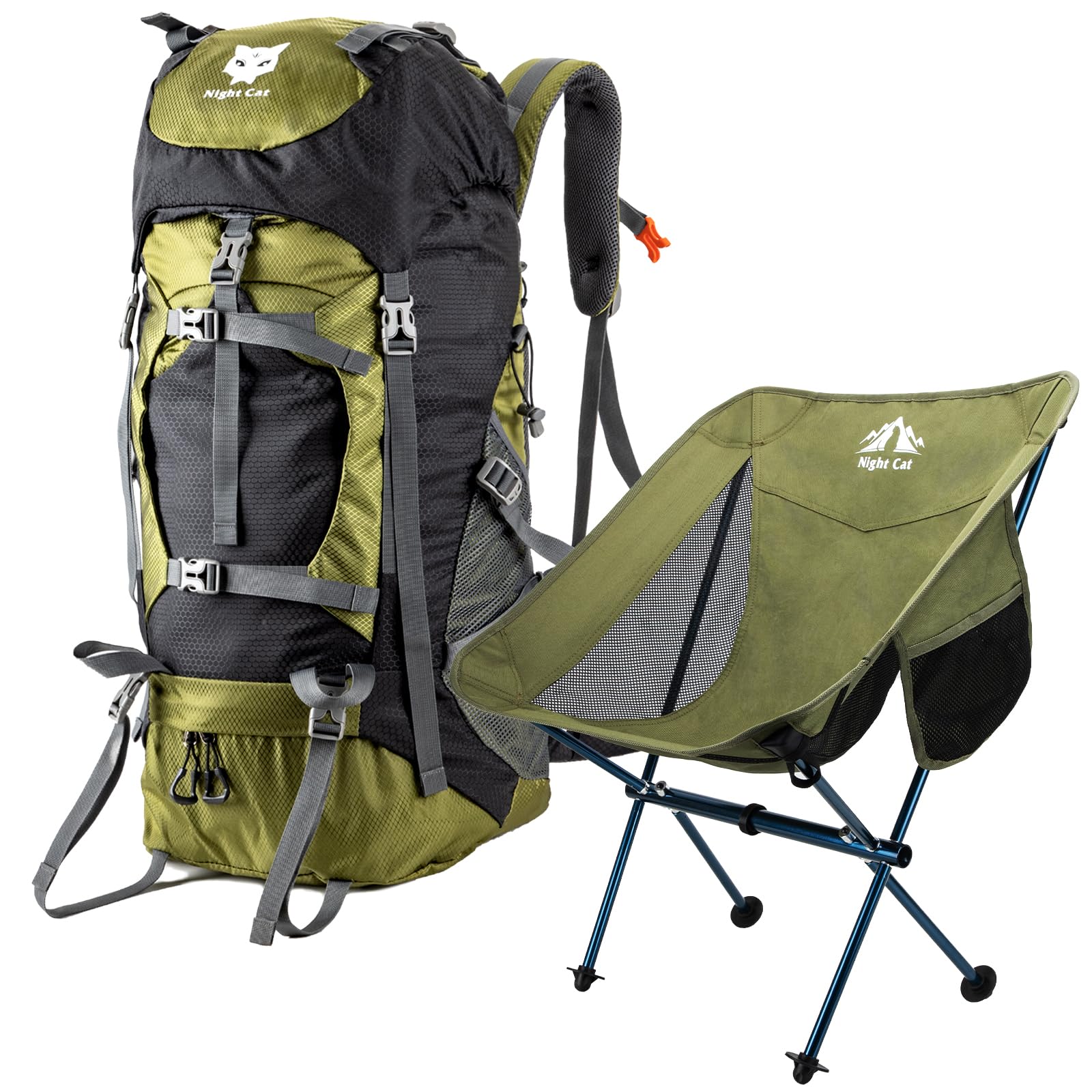 Amazon.com: Night Cat Hiking Backpacks 40L Camping Backpacking Packs ...