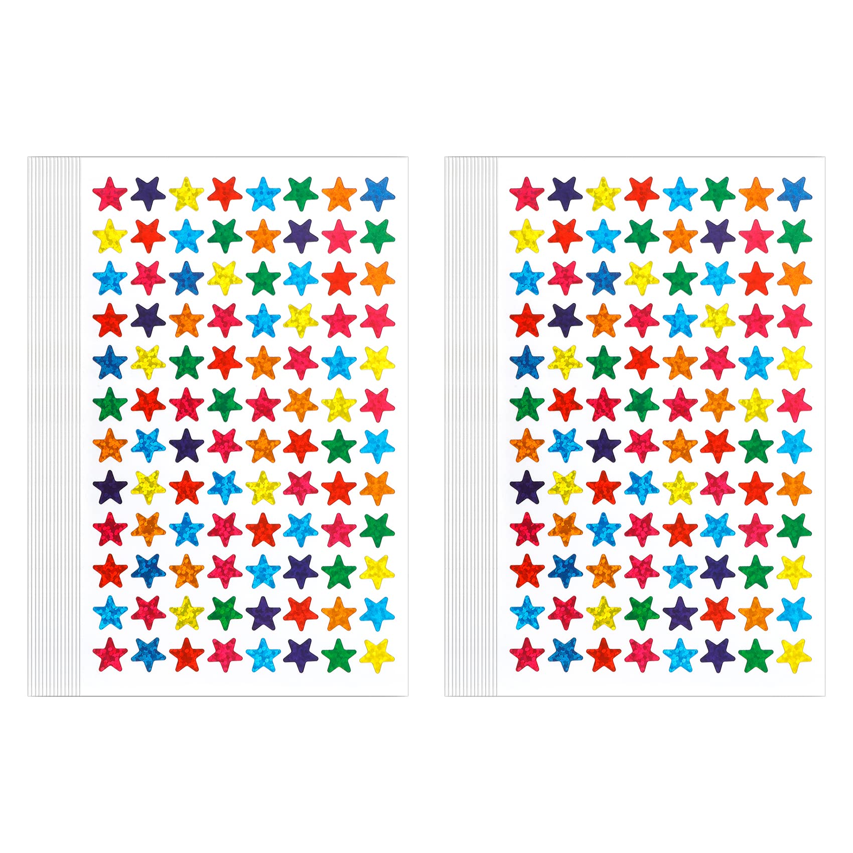 Amazon.com : 1440 PCS Rainbow Star Stickers, Holographic Star Stickers ...