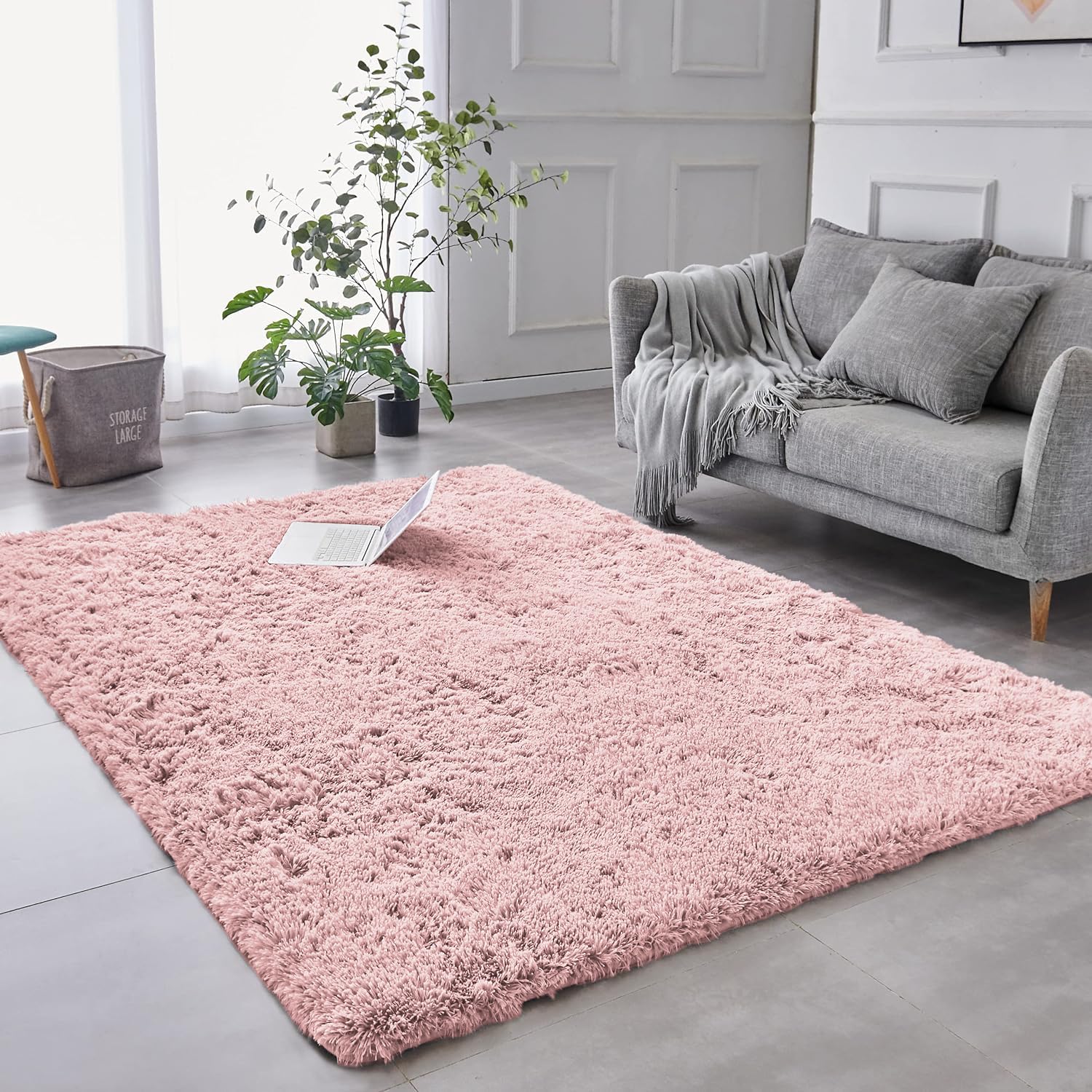 AMEHA Rugs Living Room – Fluffy Shaggy Small Area Rugs for Bedroom Anti ...