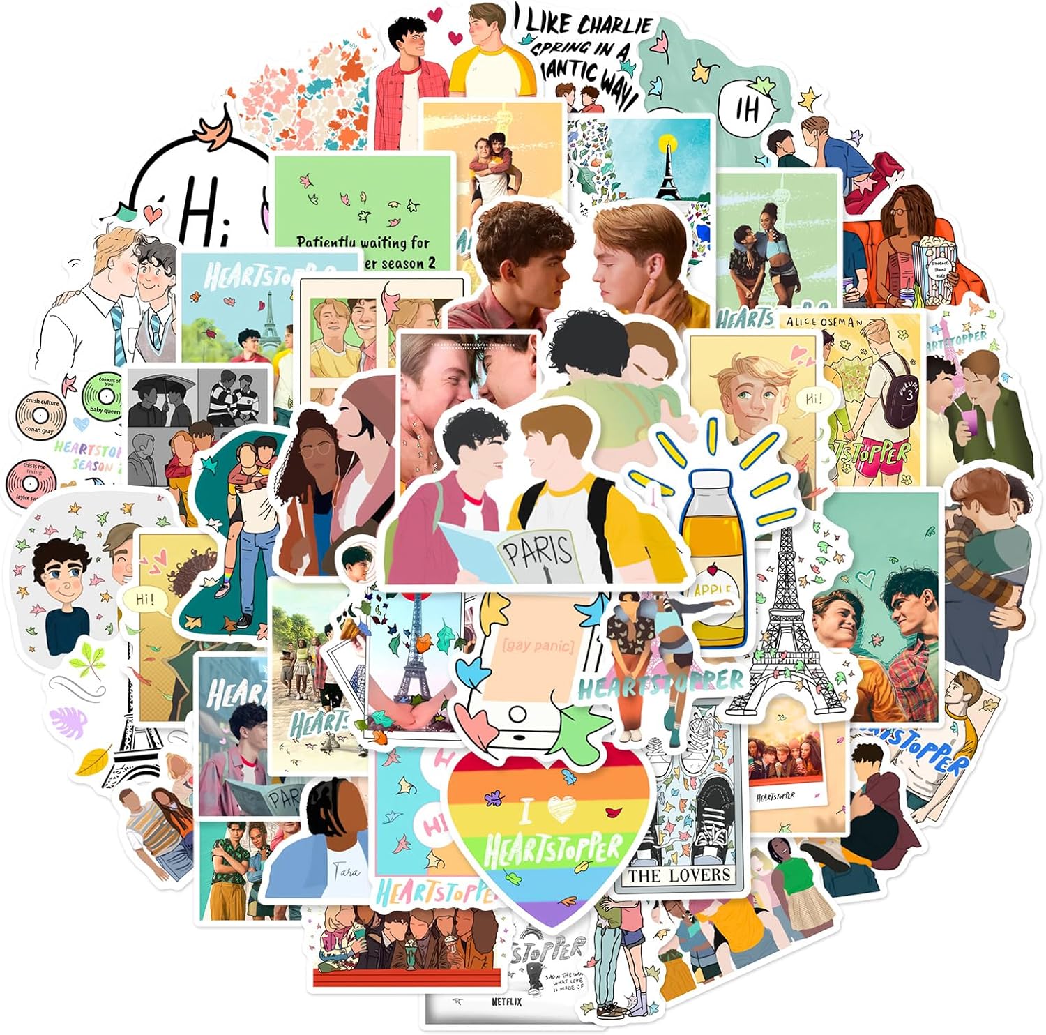 Heart_Stopper Stickers Pack 50 PCS |Stickers for Adults,Car,Laptop ...