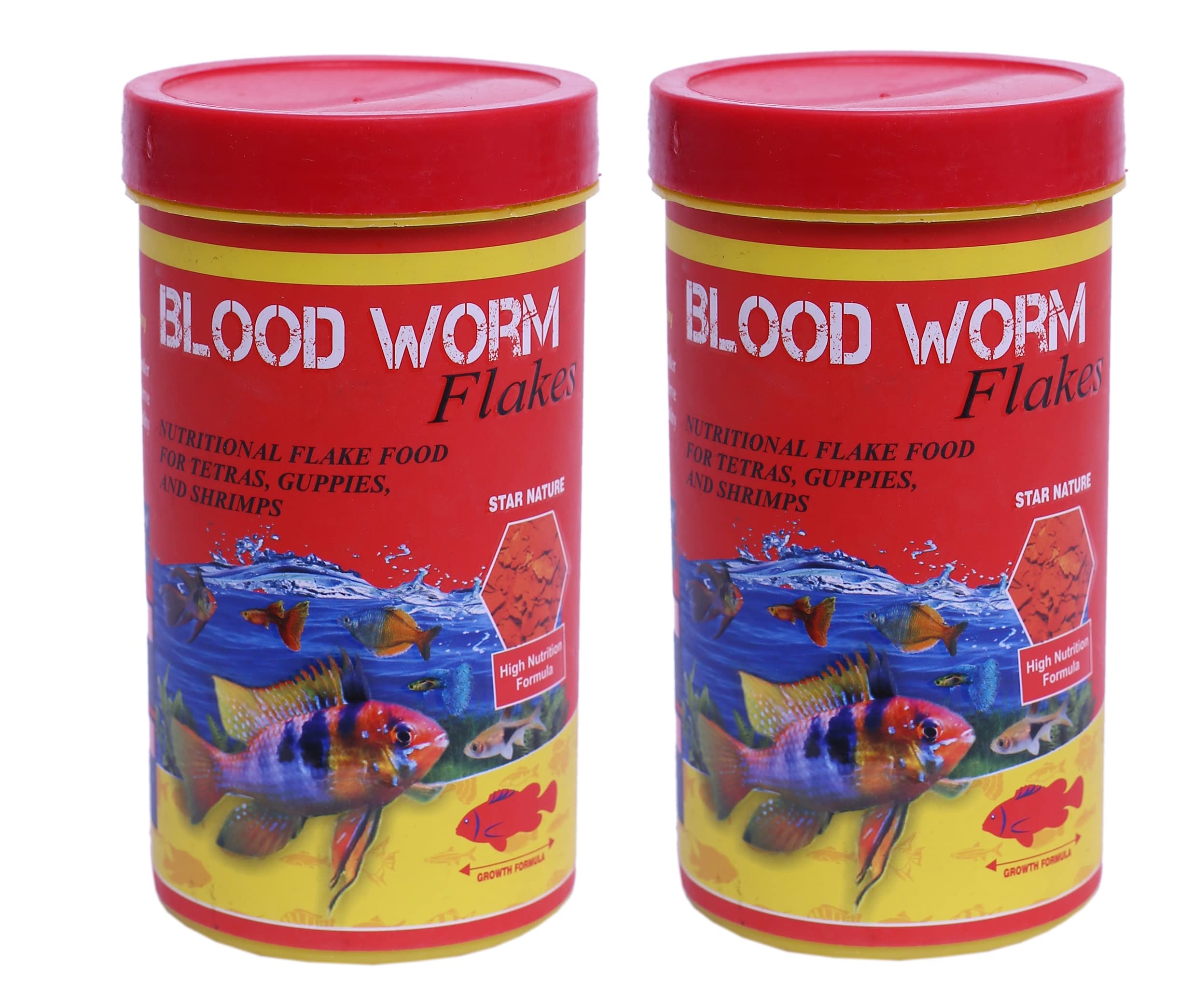 Star Farms Blood Worm Flakes 25 g (Pack of 2) Nutritional Flake Food ...