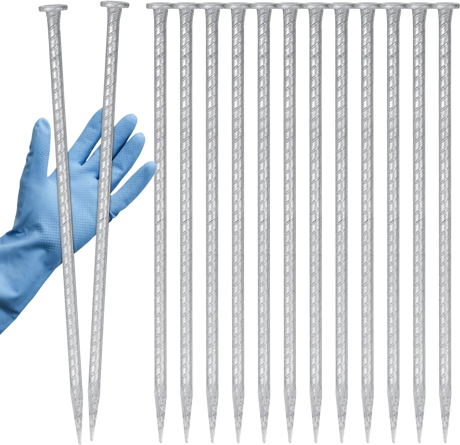 Amazon.com : Tandefio 12 Pcs Rebar Stakes, 14 Inch Long 1/2 Inch ...