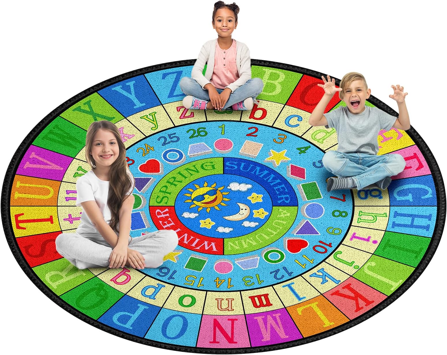 Amazon.com: Booooom Jackson Classroom Rug Colorful Seating Classroom ...