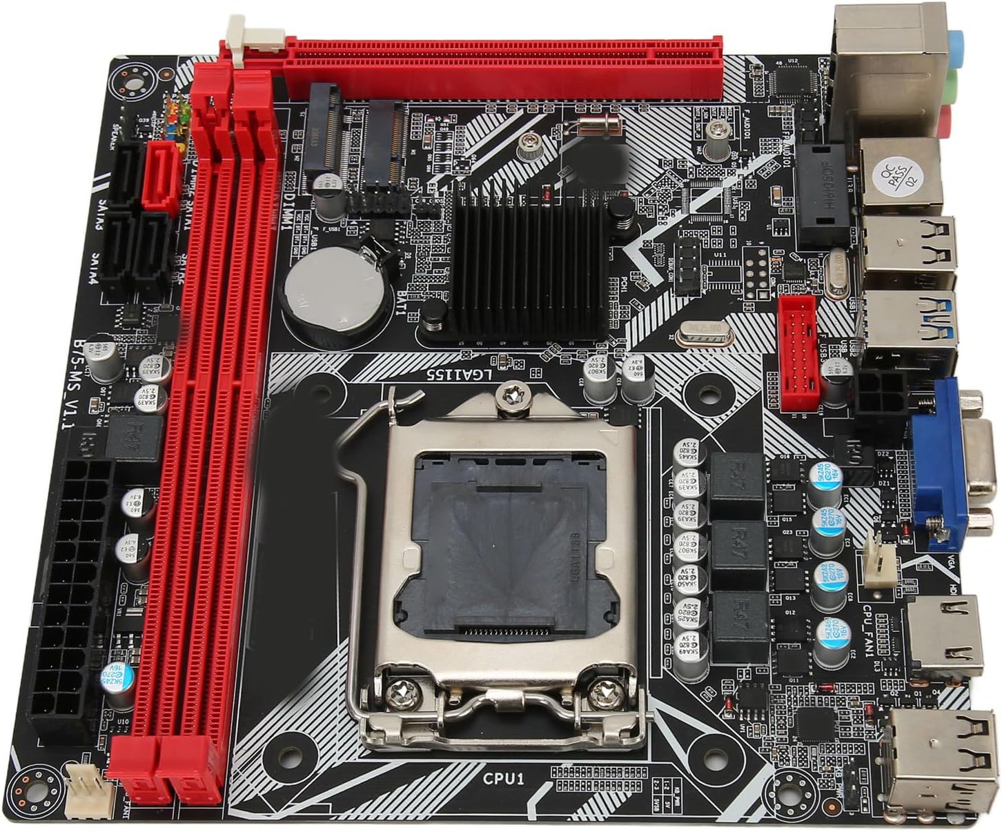 Amazon.com: B75 MS LGA 1155 Computer Motherboard with DDR3 Memory Support, USB 3.0, SATA3.0, HD ...