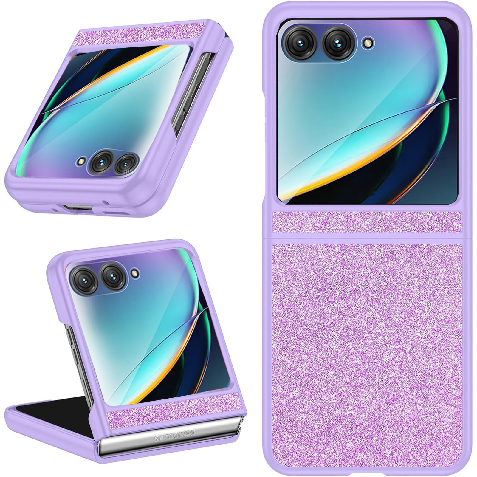 Amazon.com: NINKI for Motorola Razr Plus 2024 Case Glitter with Screen ...