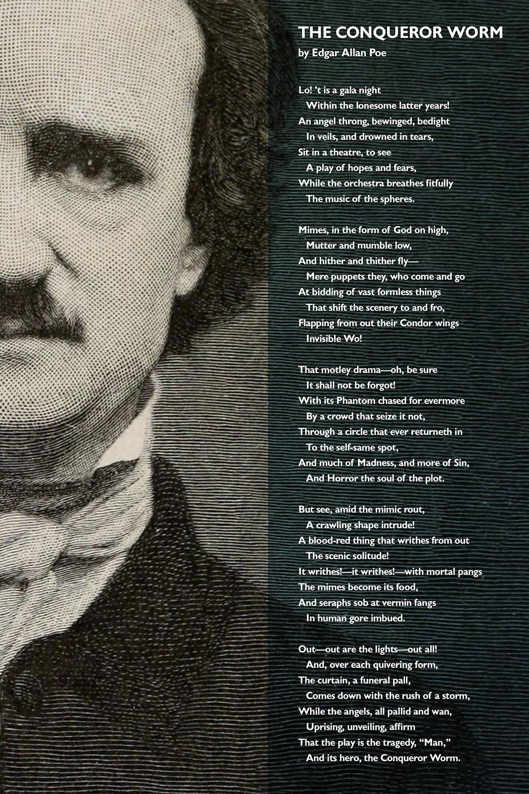 Tpck Edgar Allan Poe Poem Print The Conqueror Worm Art | Desertcart ...