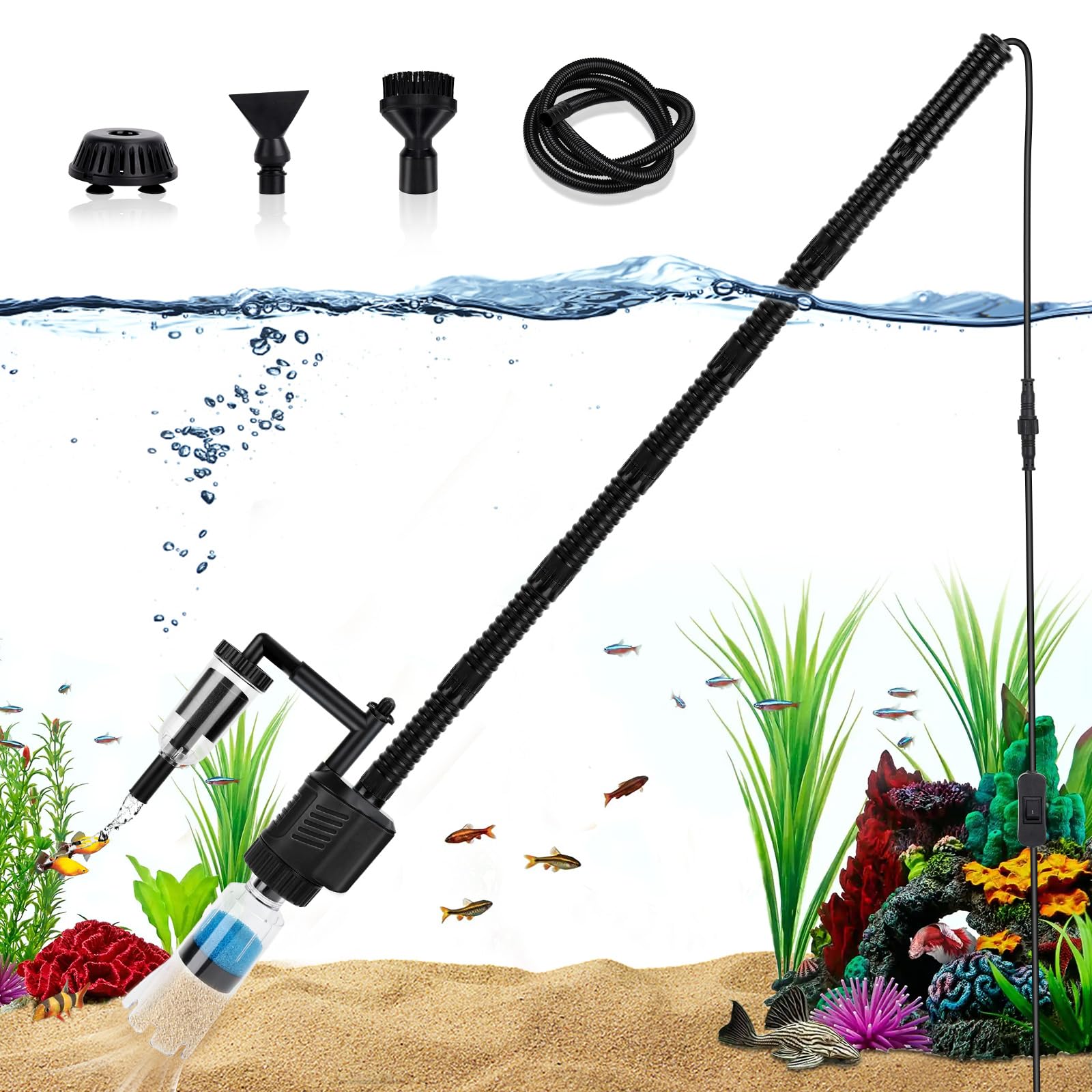 Amazon.com : fishkeeper Aquarium Gravel Cleaner, Electric Fish Tank ...