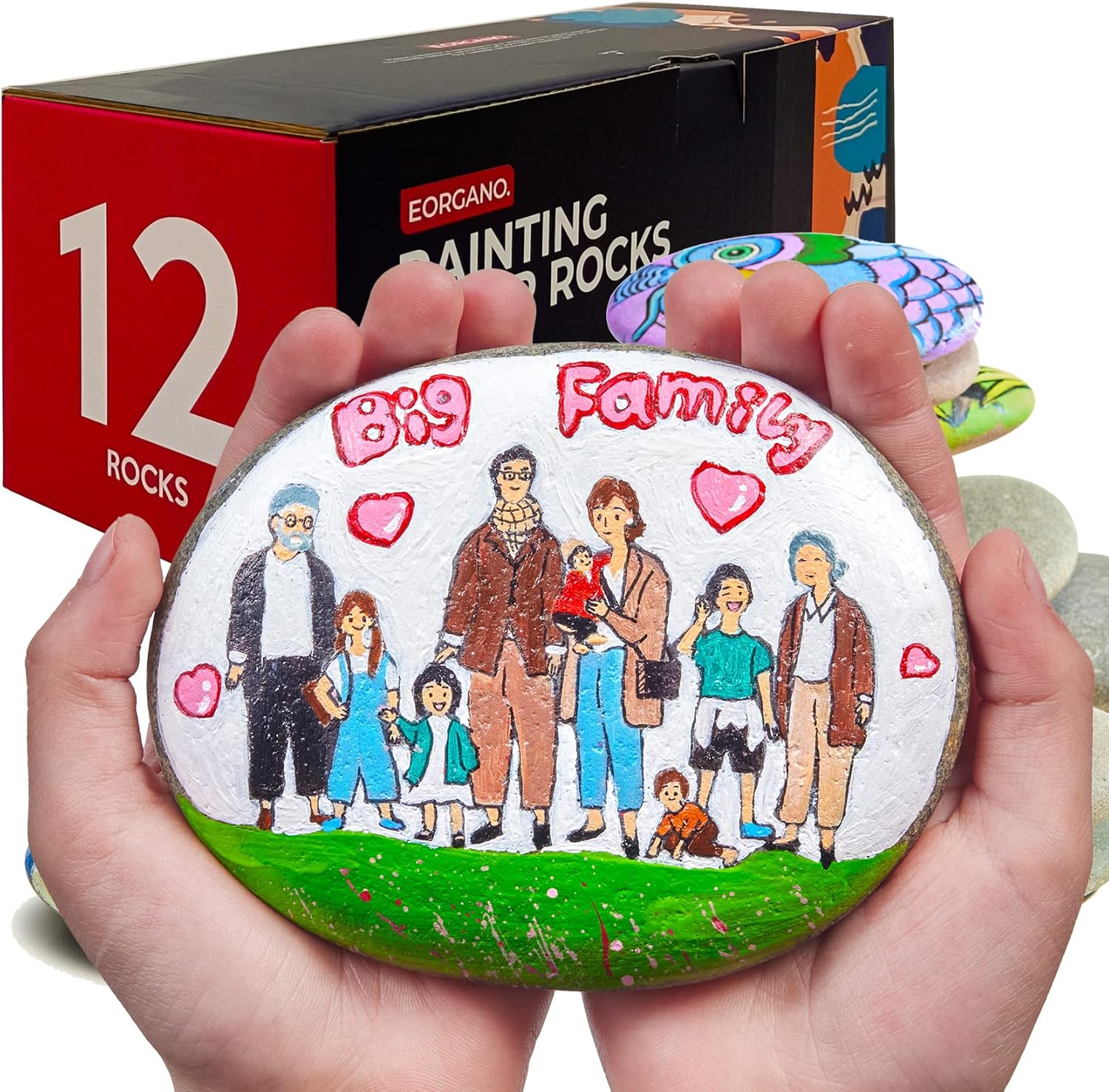 Amazon.com: 3.5-5" Inches Extra Large Painting Rocks, Set of 12, Big ...