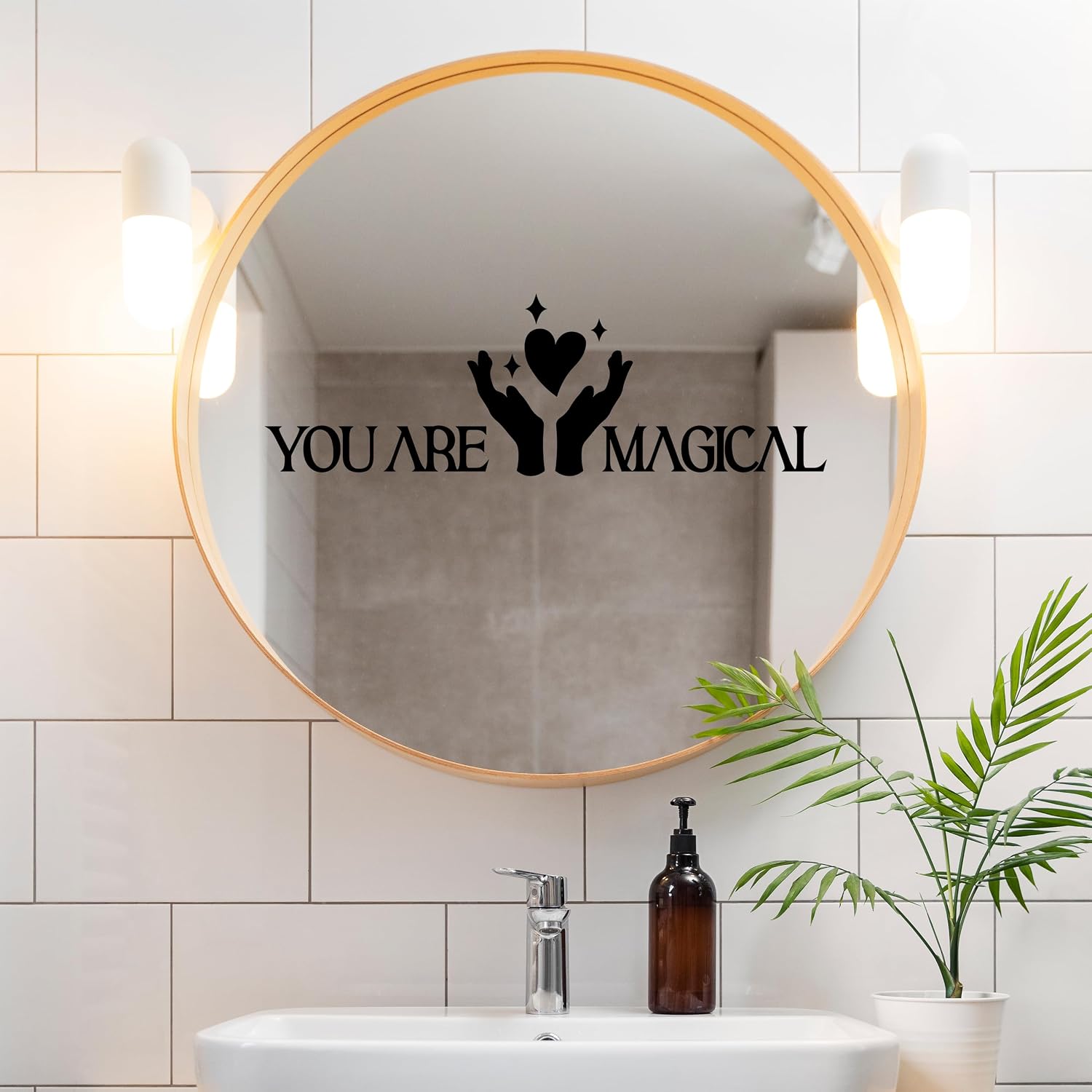 Amazon.com: You are Magical Mirror Stickers Quotes with Heart and Stars ...