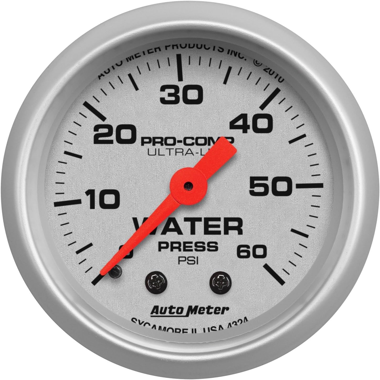 Amazon.com: Auto Meter 4324 Ultra-Lite Mechanical Water Pressure Gauge ...