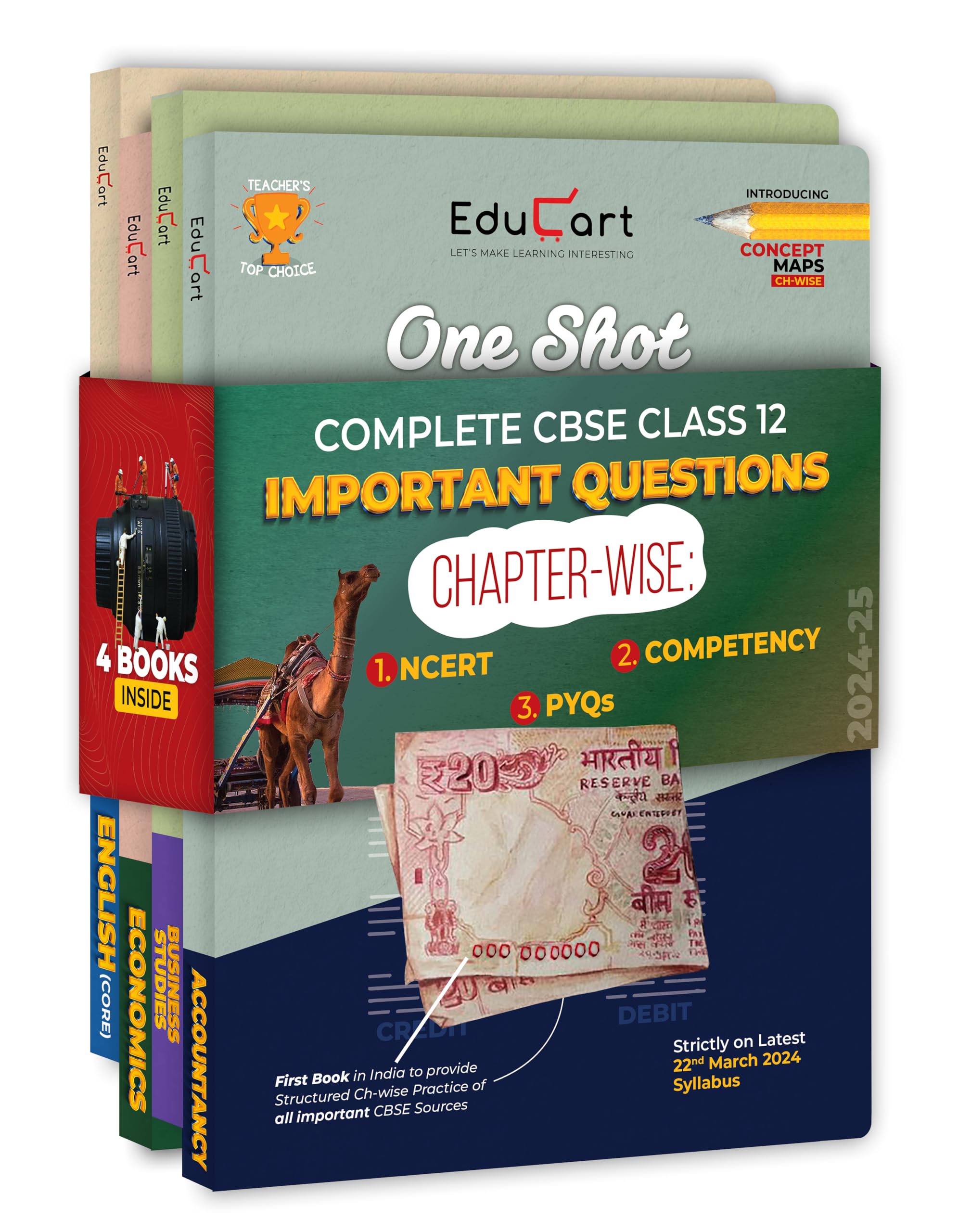 Educart CBSE Class 12 One Shot Question Bank 2024-25 Accountancy ...