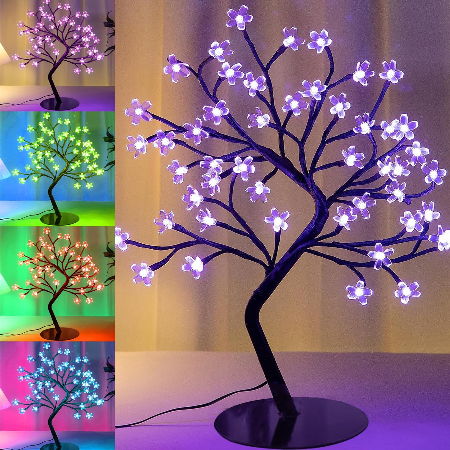 Amazon.com: NXUEBDU Birch Tree with LED Lights, 2 feet 72 LED RGB Color ...
