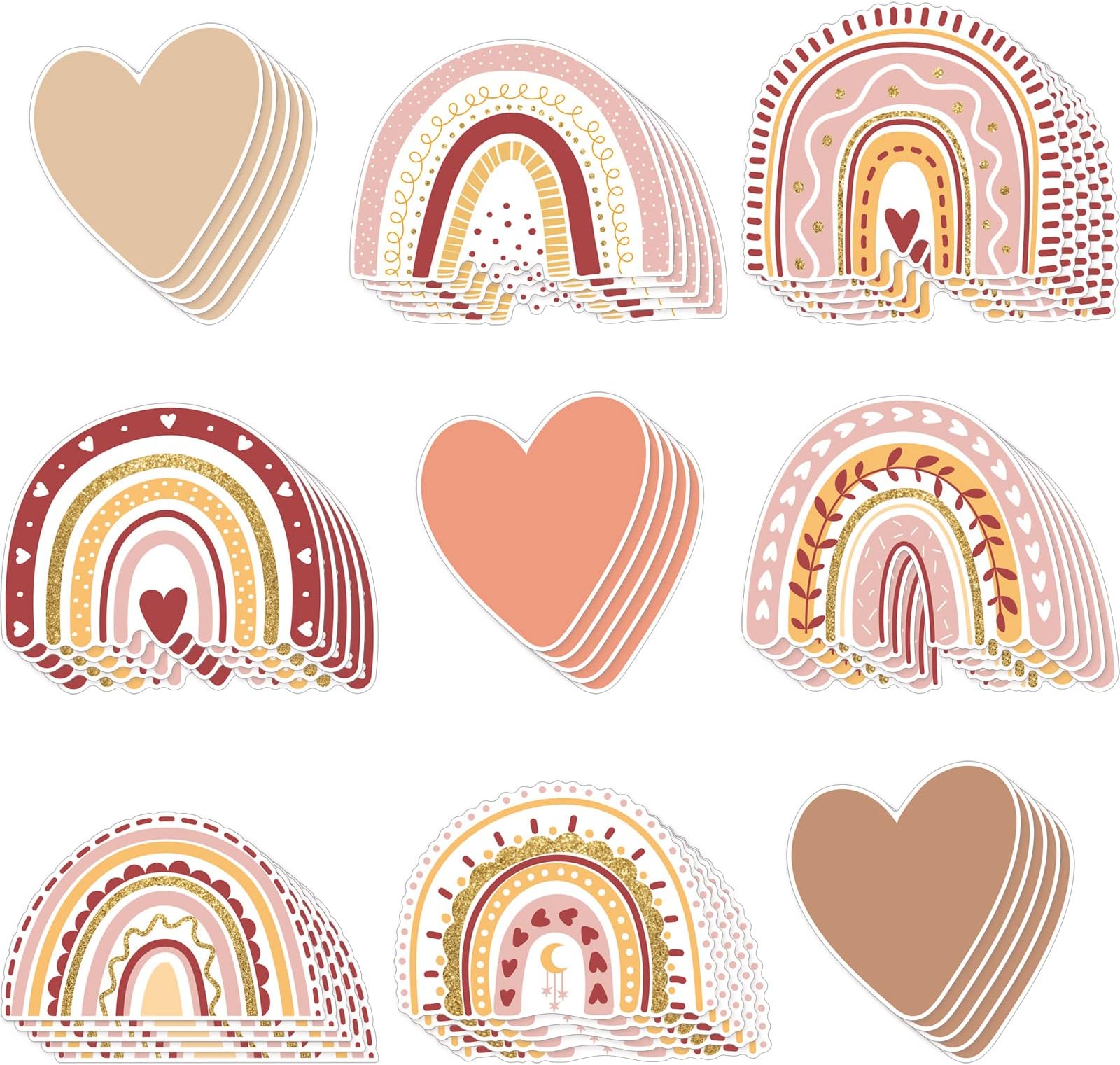 Amazon.com: Leinuosen 45 Pieces Boho Classroom Decor Rainbows and ...