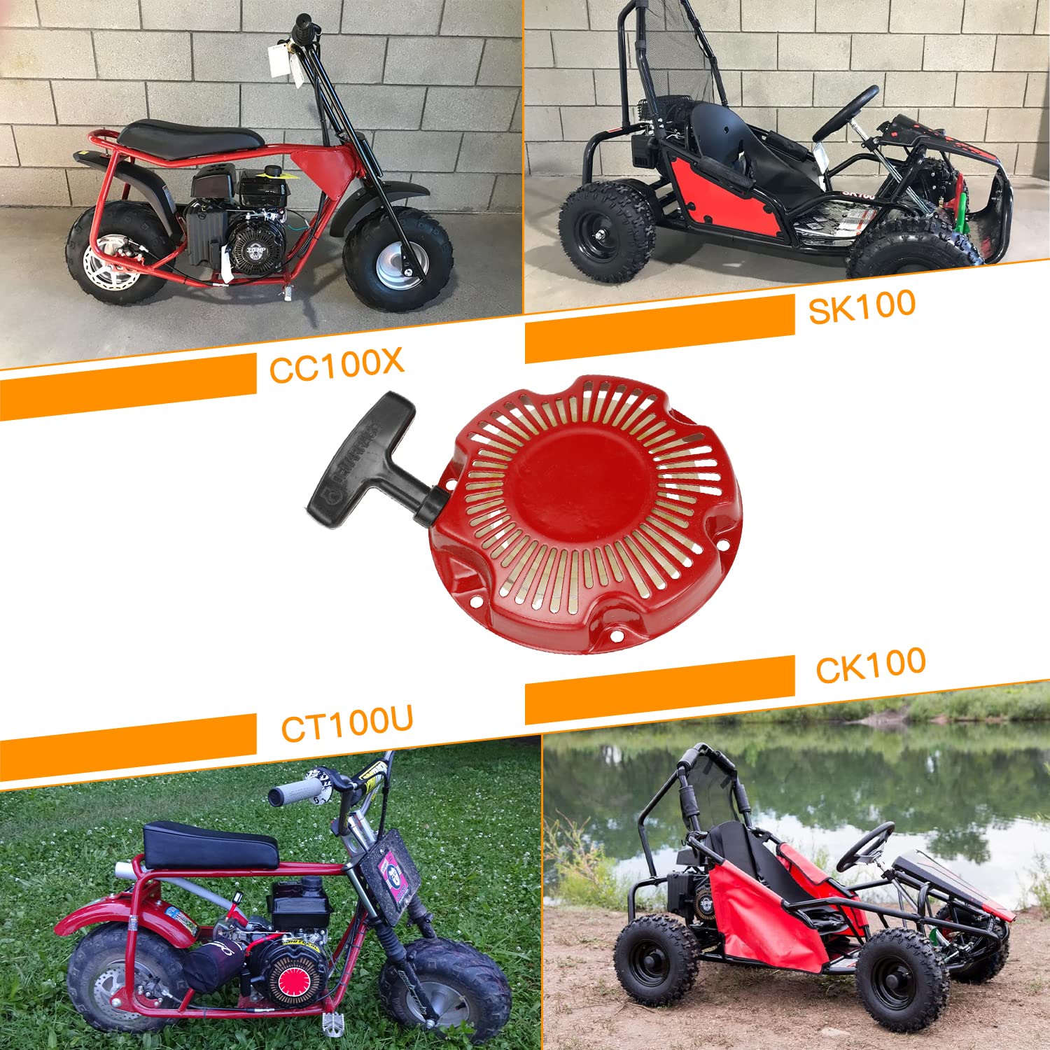 Snapklik.com : Pull Start Recoil Starter Assembly For 100cc 99cc 98cc ...